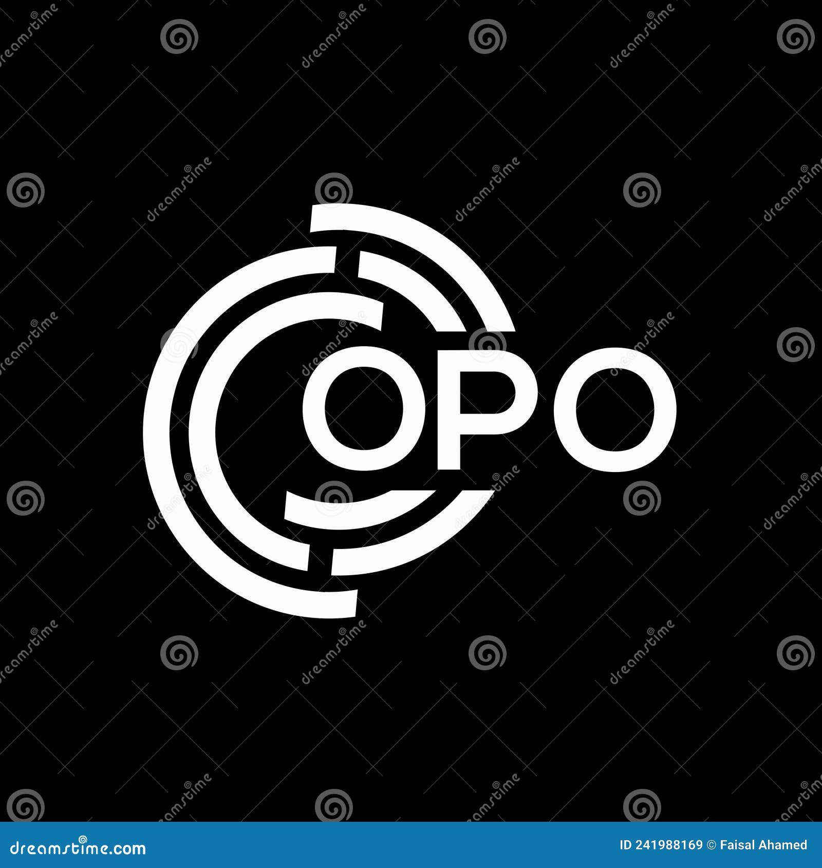 OPO Letter Logo Design on Black Background. OPO Creative Initials ...