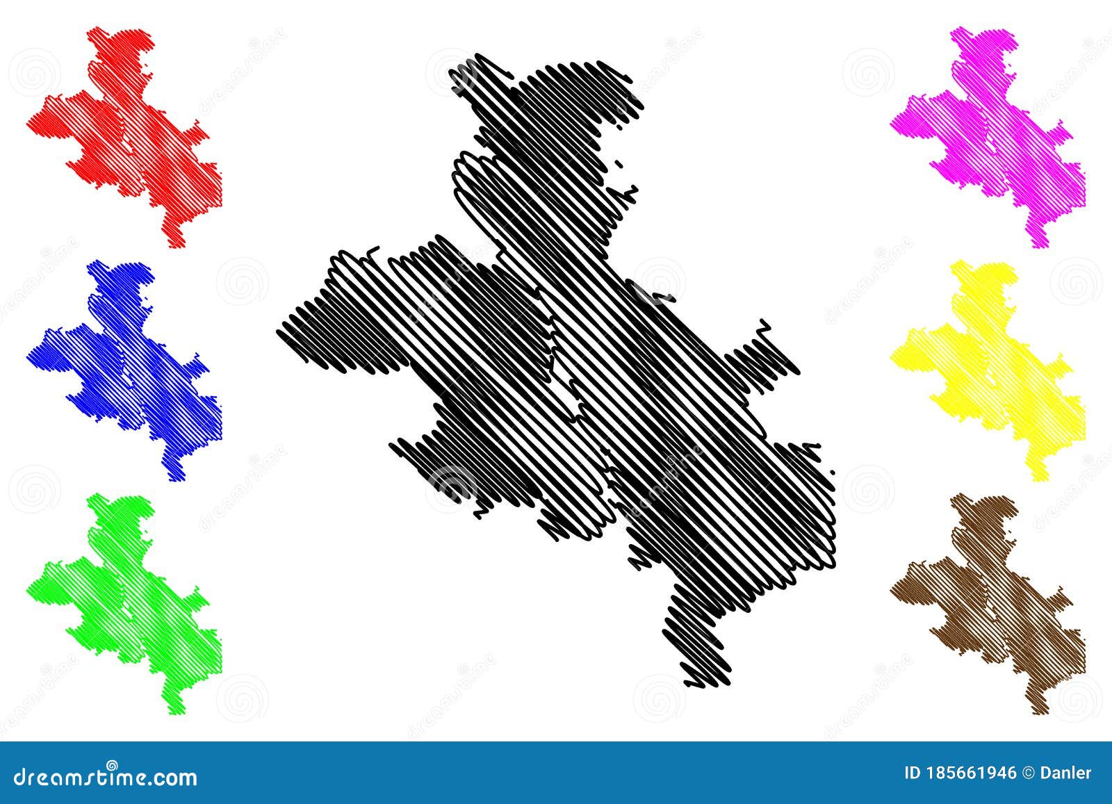 Opole City Republic of Poland Map Vector Illustration, Scribble Sketch ...