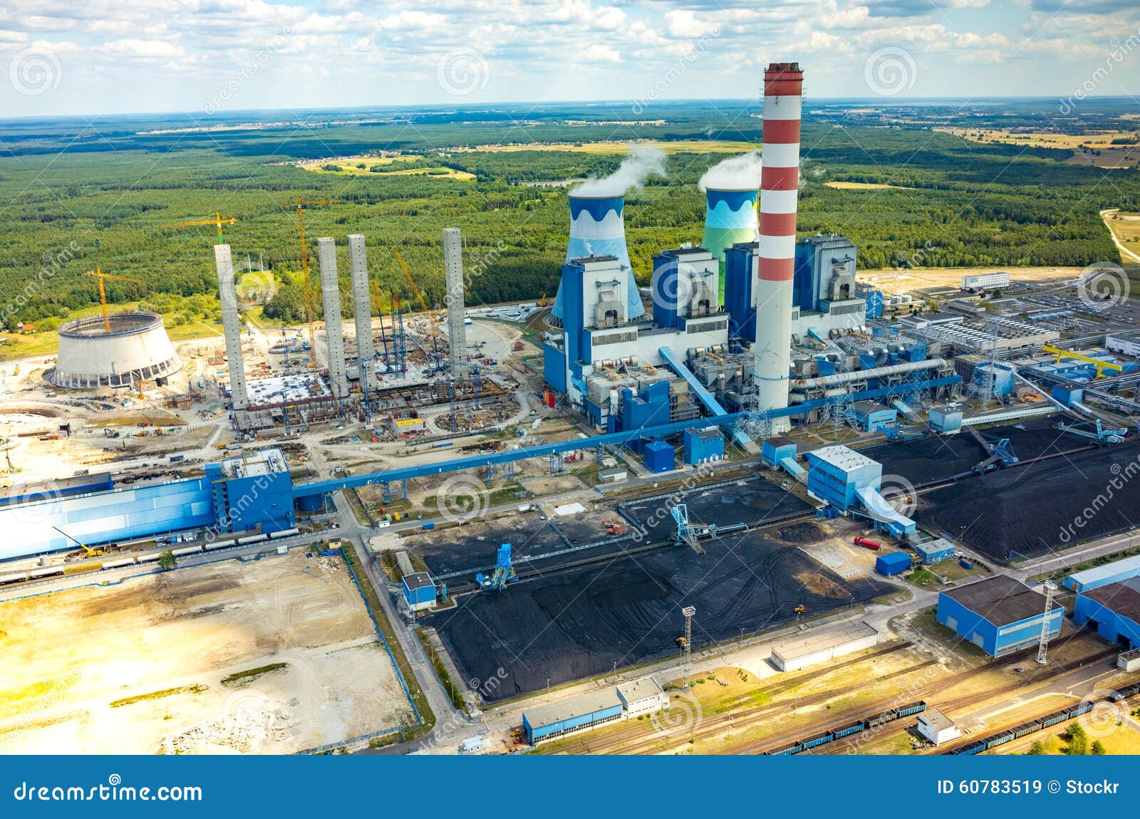 Opole power station stock image. Image of global, cloud - 60783519