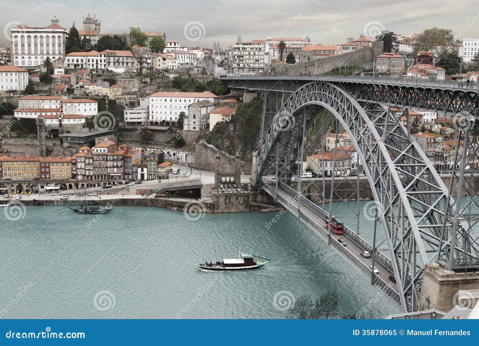 Oporto bridge stock image. Image of vintage, town, city - 35878065