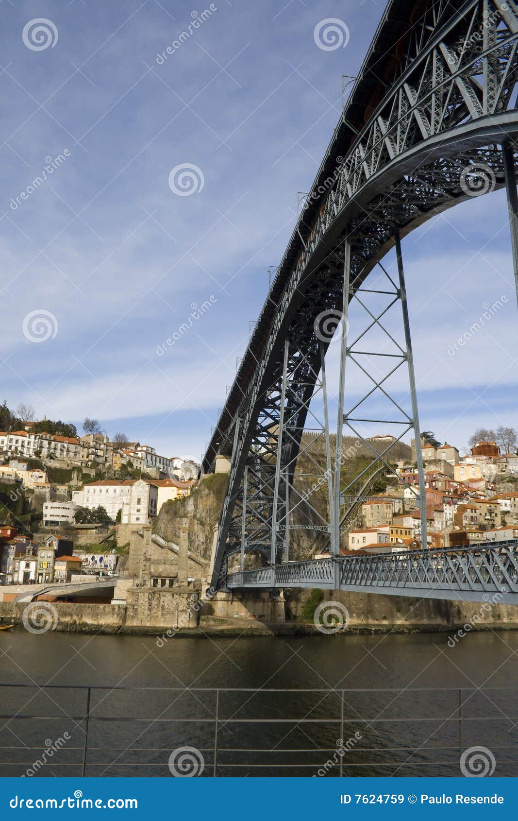 Oporto View with D. Luis Bridge Stock Image - Image of town, portugal ...