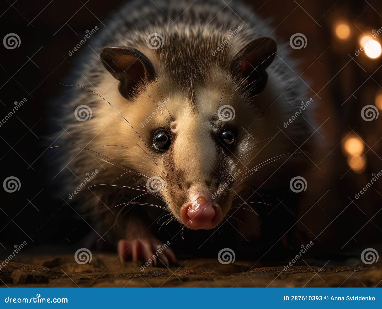 Opossum Portrait Created with Generative AI Technology Stock ...