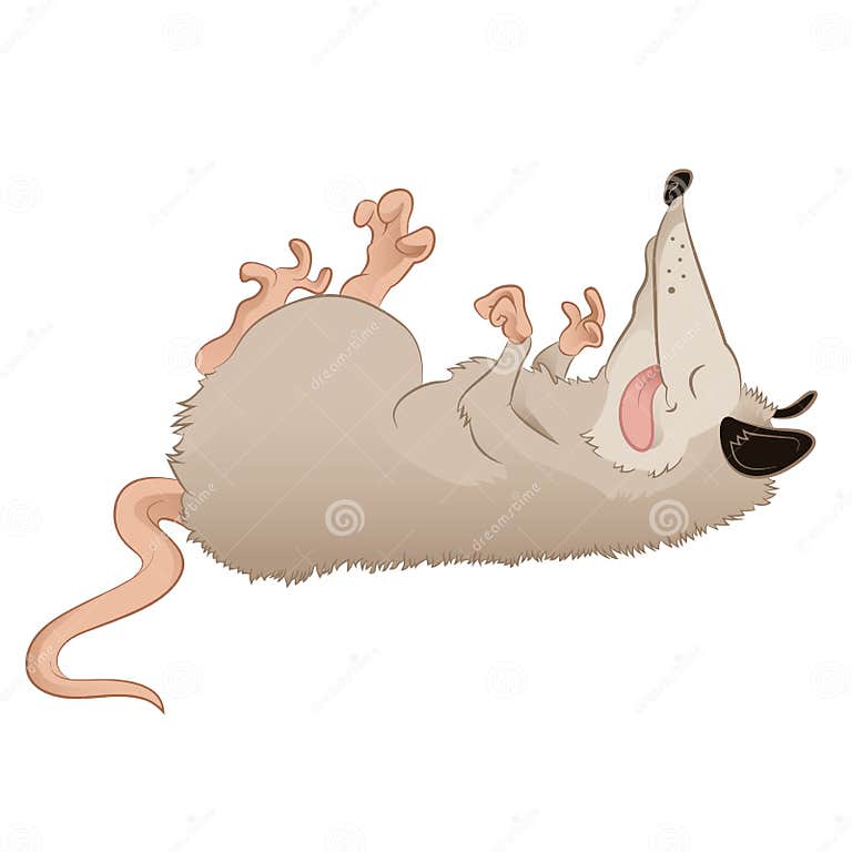 Opossum stock vector. Illustration of brown, snout, cartoons - 40555378