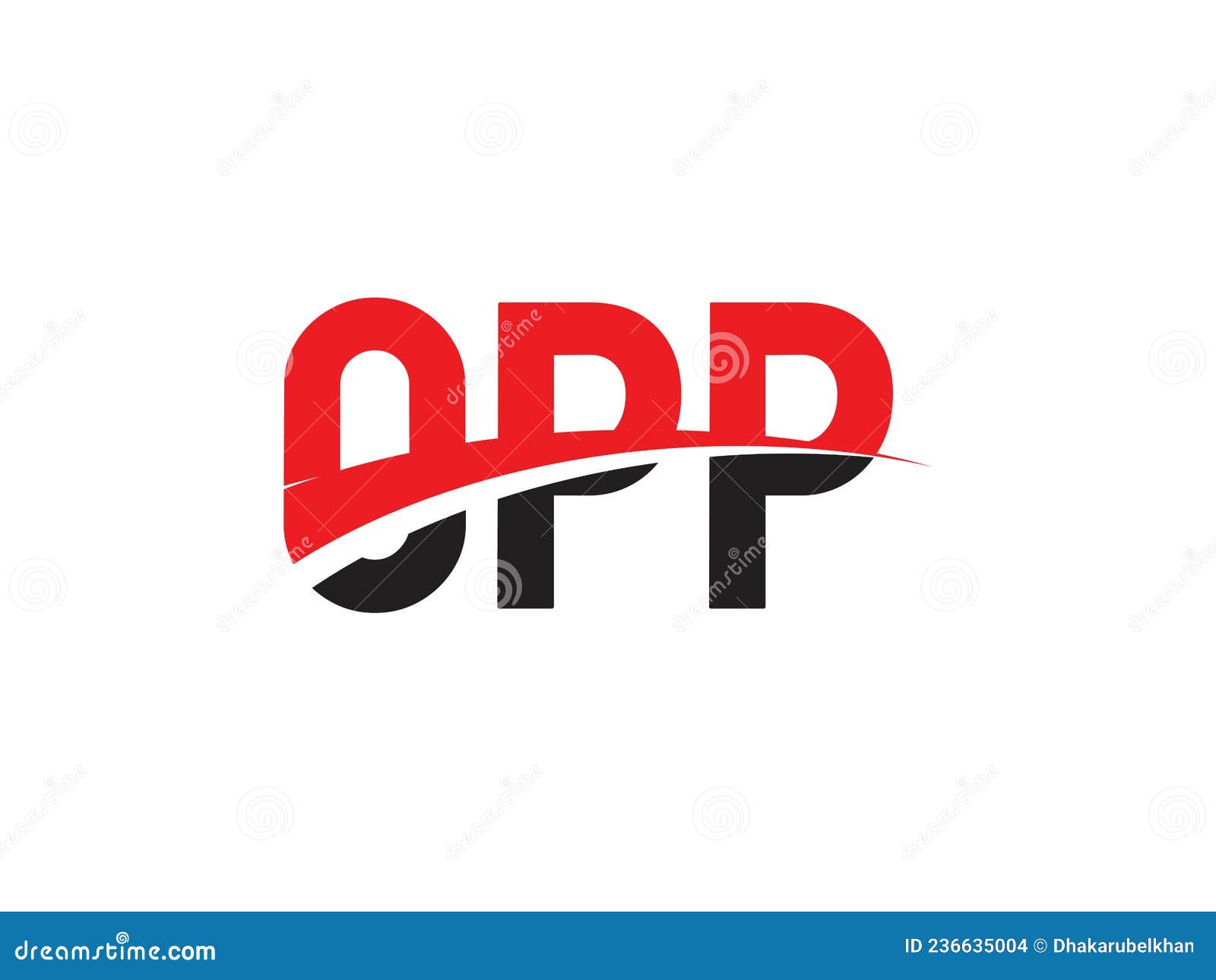 OPP Letter Initial Logo Design Vector Illustration Stock Vector ...