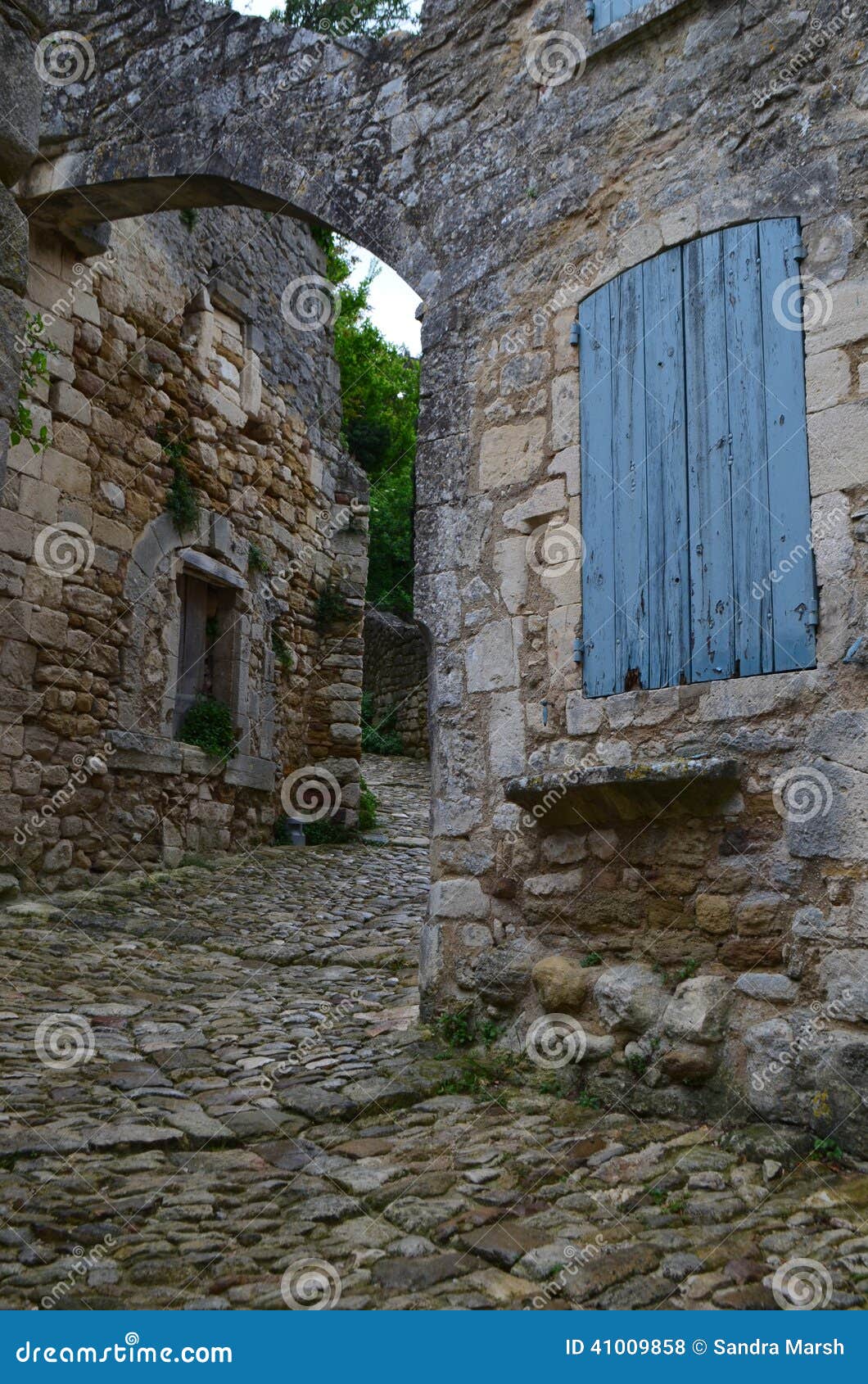 Oppede-le-vieux Luberon Provence Across Fertile Valley Royalty-Free ...