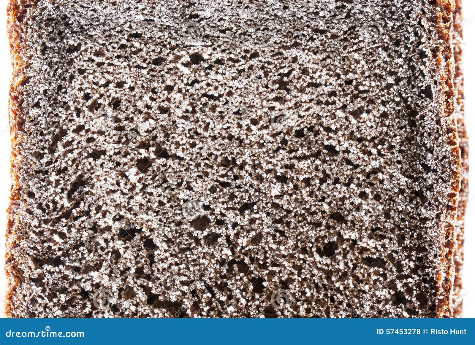 Oppervlakte Van Ijzig Zwart Brood Stock Foto - Image of vorst, brood ...