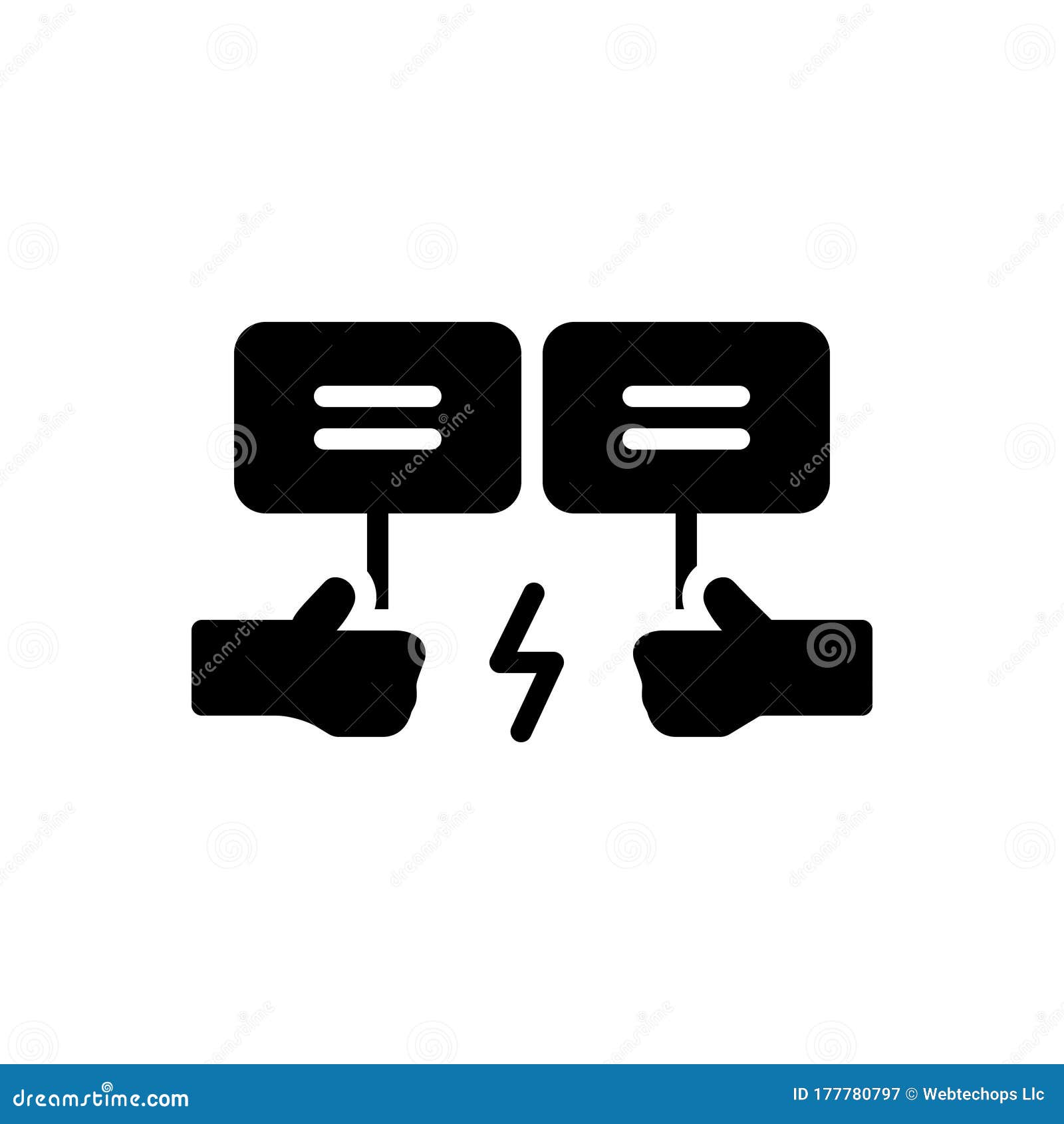 Black Solid Icon for Opponent, Challenger and Competitor Stock Vector ...
