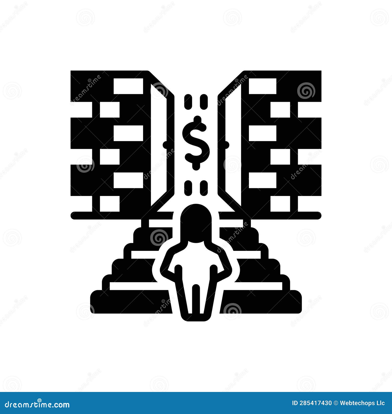 Black Solid Icon for Opportunities, Chance and Work Stock Vector ...