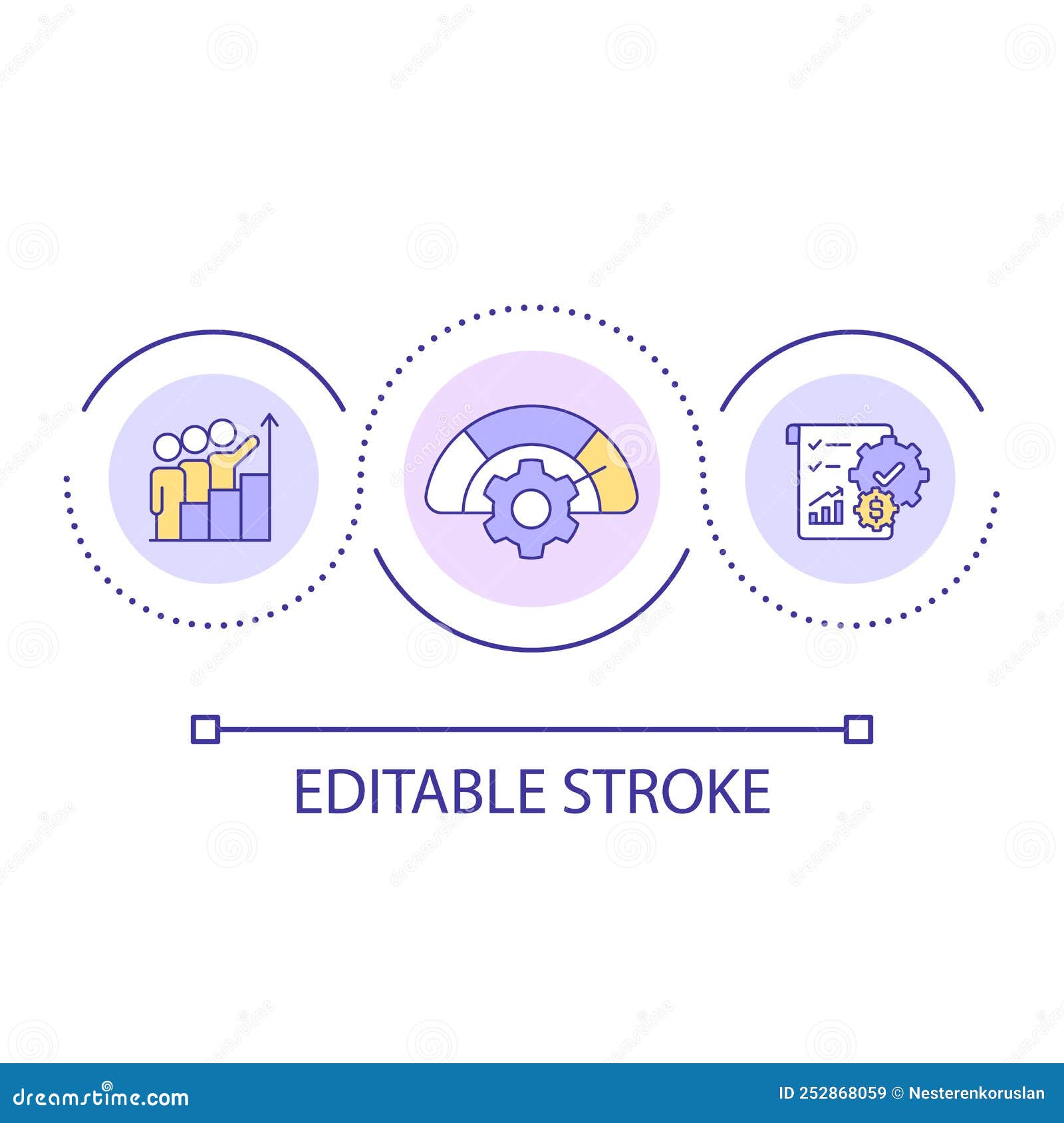 Opportunity for Business Development Loop Concept Icon Stock Vector ...