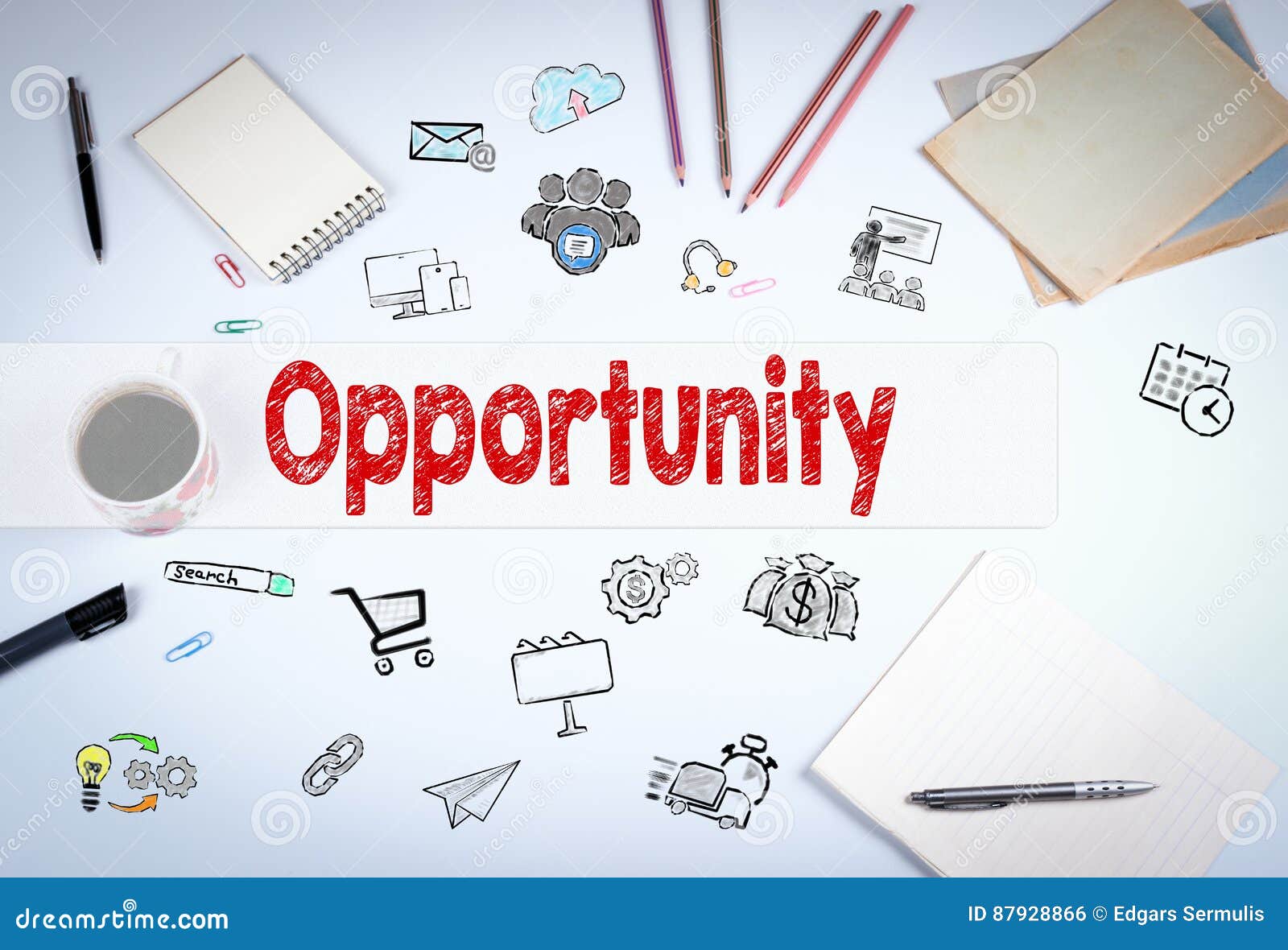 Opportunity Concept. the Meeting at the White Office Table Stock Photo - Image of problem ...