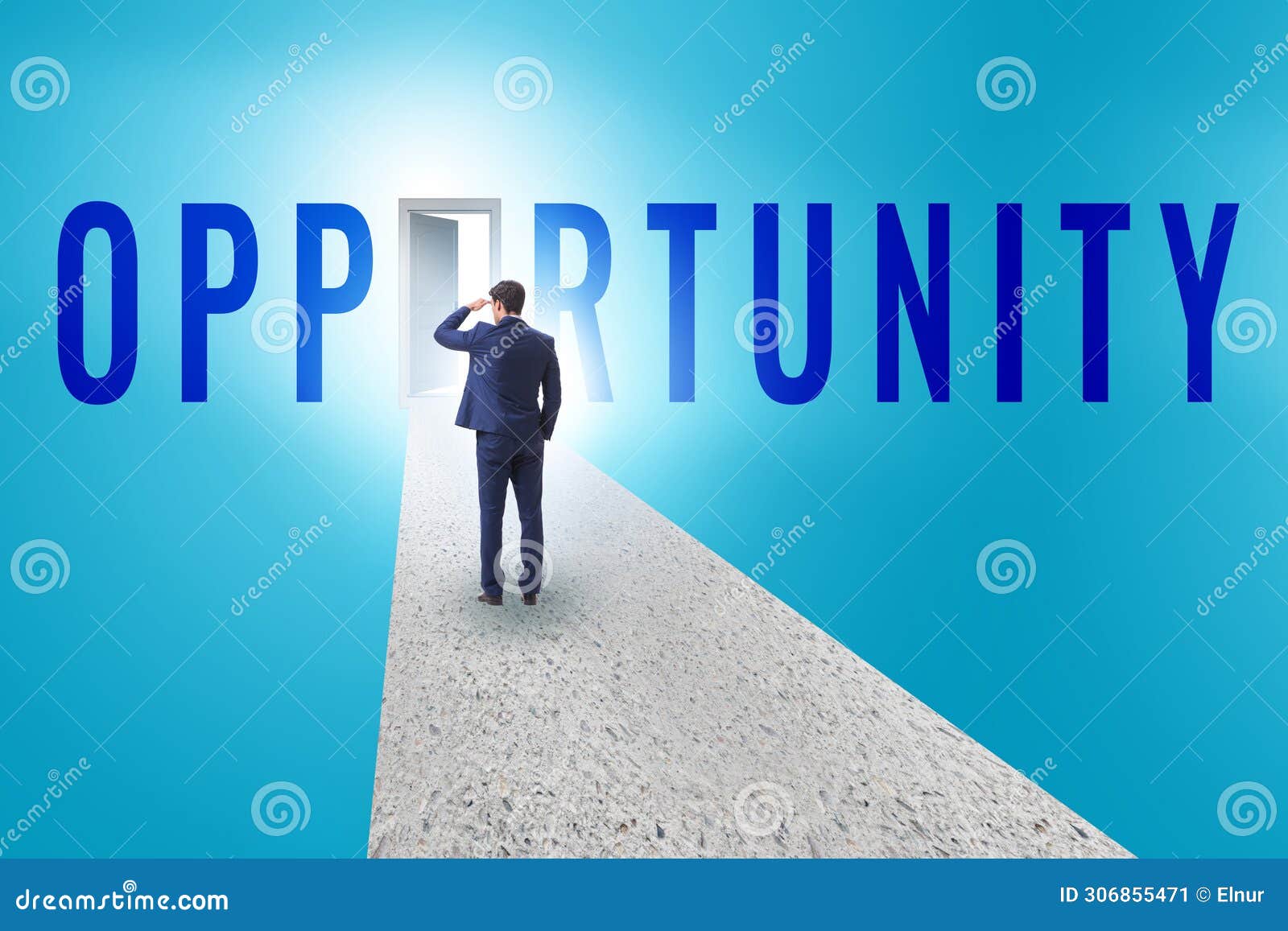 Opportunity Concept with Road Leading To Exit Stock Image - Image of ...