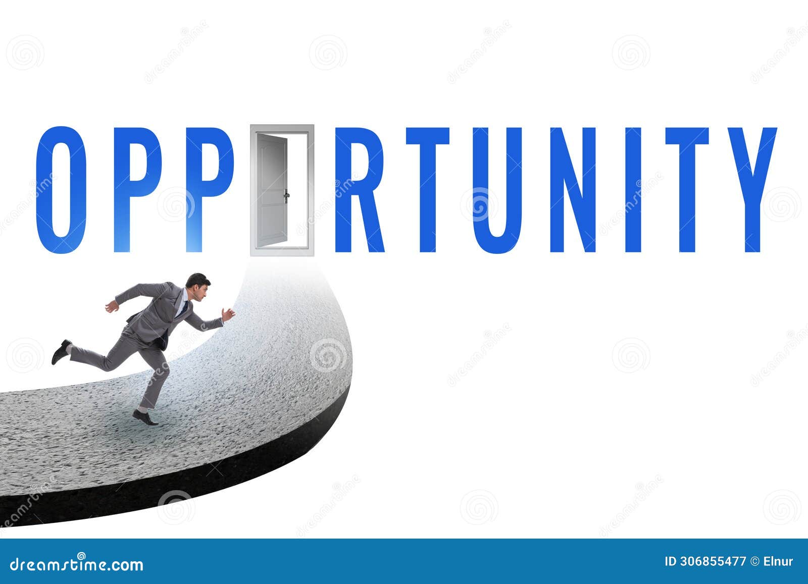 Opportunity Concept with Road Leading To Exit Stock Image - Image of ...