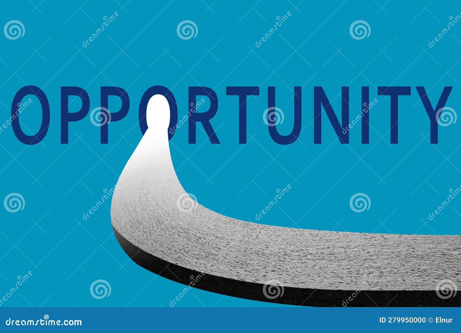 Opportunity Concept with Road Leading To Success Stock Photo - Image of ...