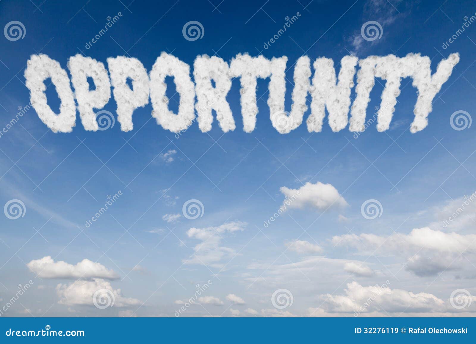 Opportunity Concept Text in Clouds Stock Image - Image of sign, succeed ...