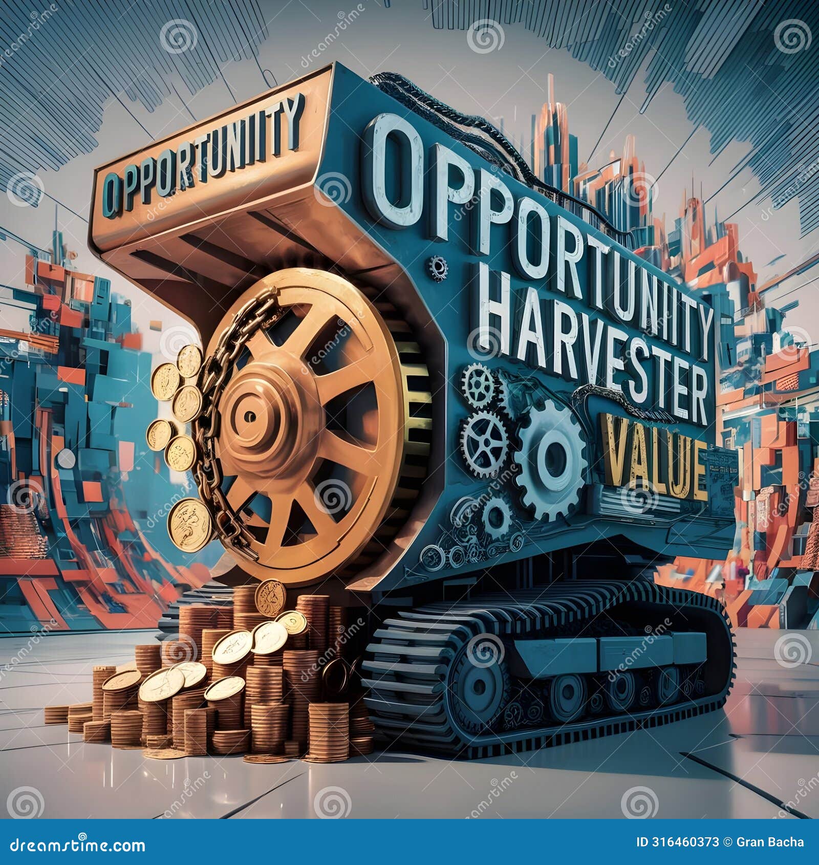 Opportunity Harvesting Unlocking Value Stock Image - Image of value, advantage: 316460373