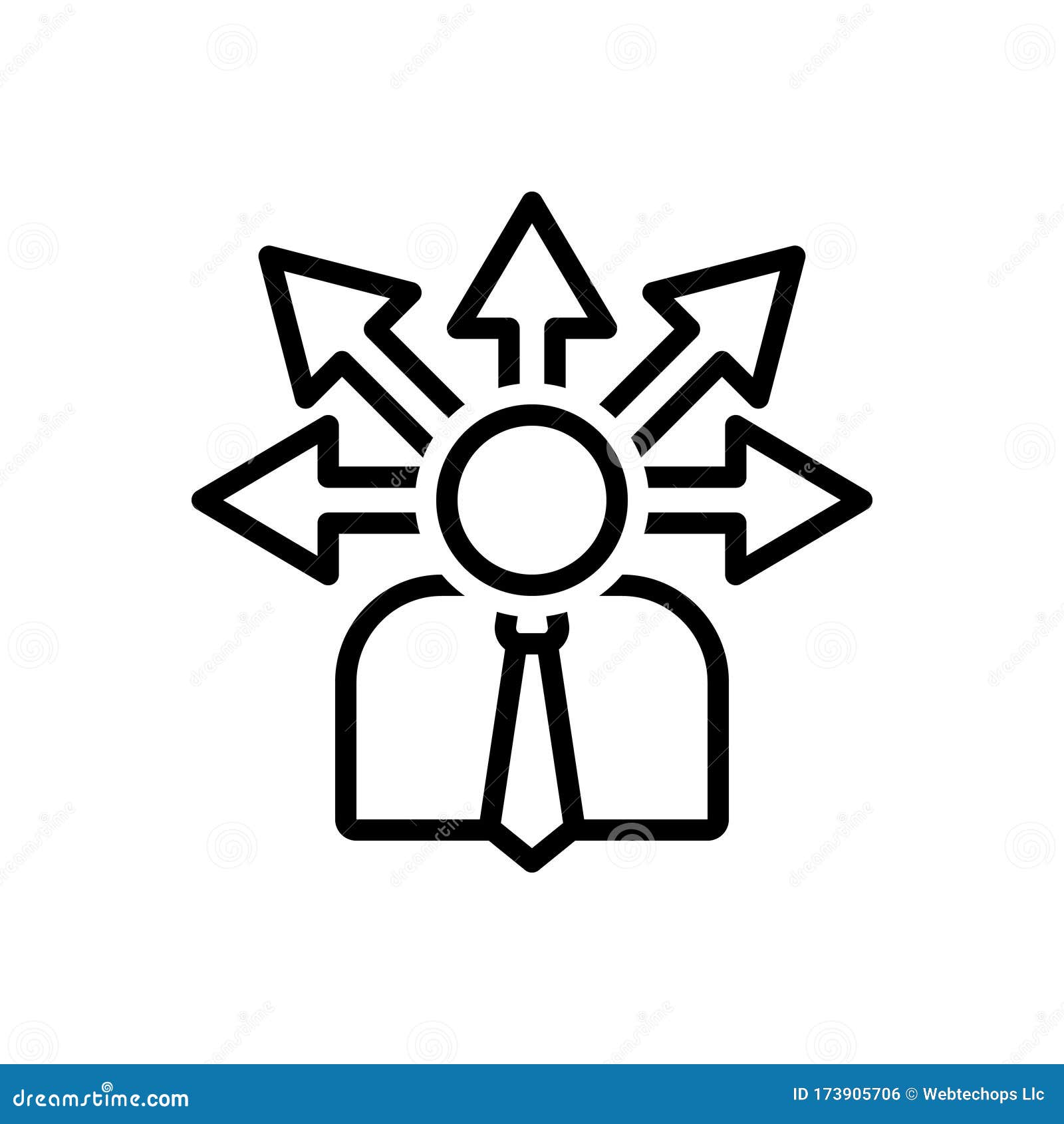 Black Line Icon for Opportunity, Chance and Lucky Stock Illustration ...