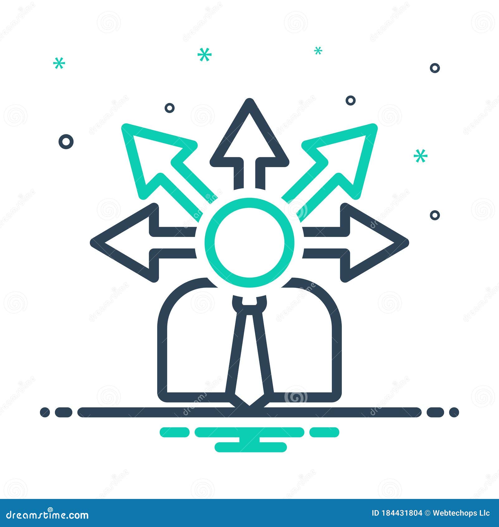 Mix Icon for Opportunity, Chance and Lucky Stock Vector - Illustration ...