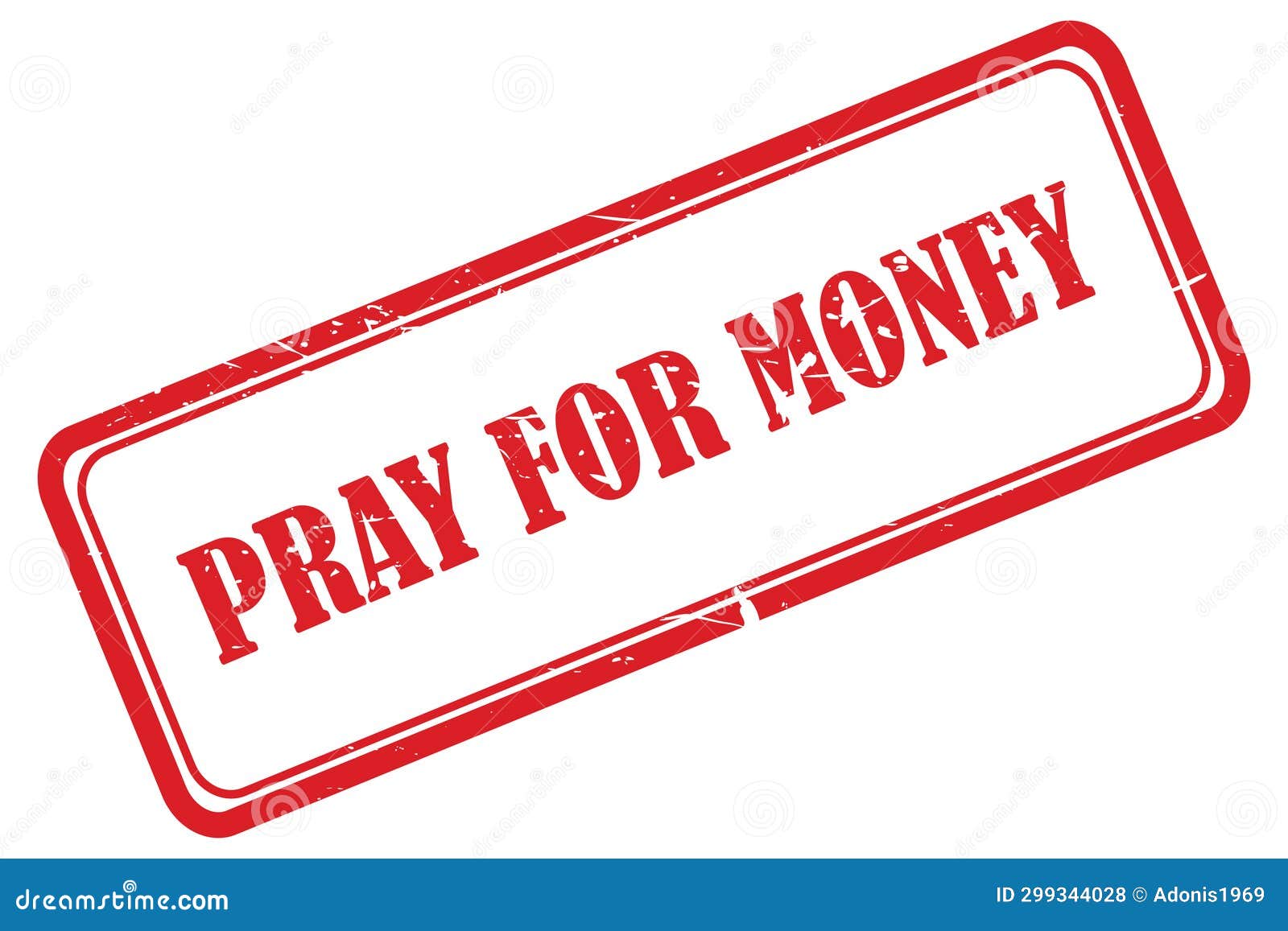 Pray for Money Stamp on White Stock Photo - Image of prosperity ...