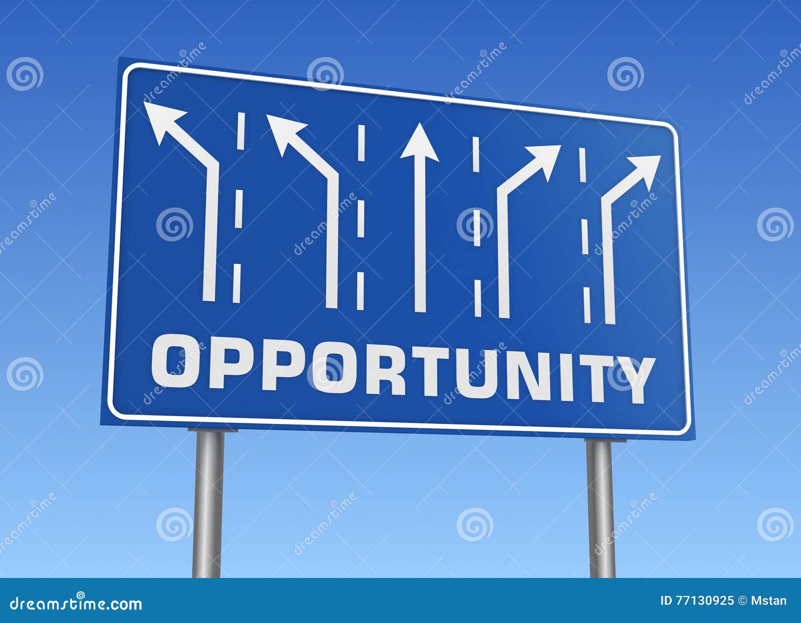 Opportunity One-Way Road Sign Chance For Success Stock Image ...