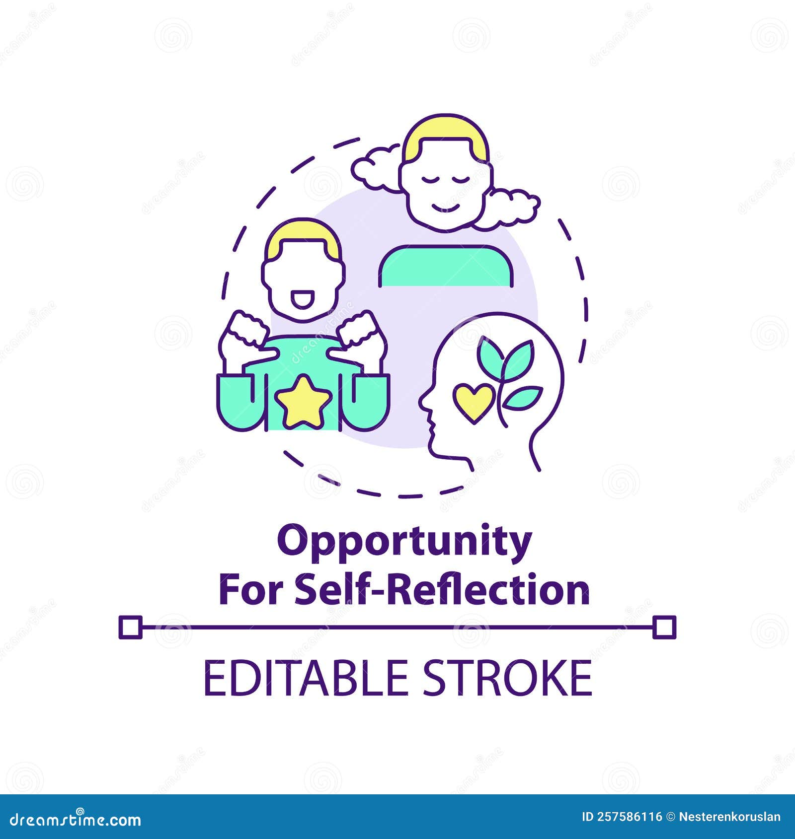 Opportunity for Self-reflection Concept Icon Stock Illustration ...