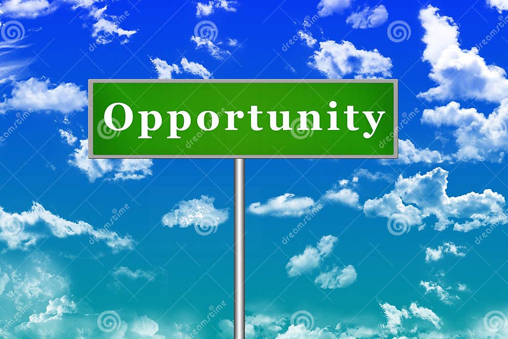 Opportunity Sign Board stock illustration. Illustration of opportunity ...