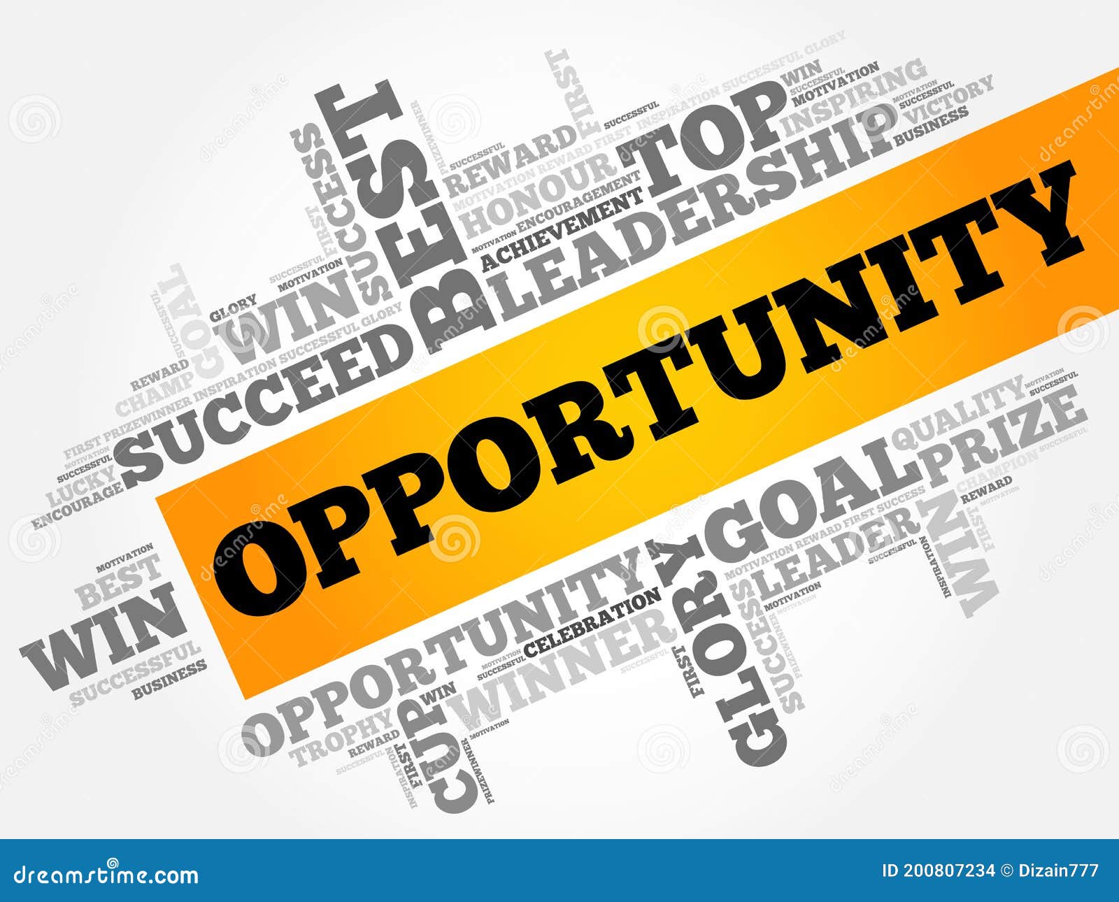 Opportunity word cloud stock illustration. Illustration of growth ...