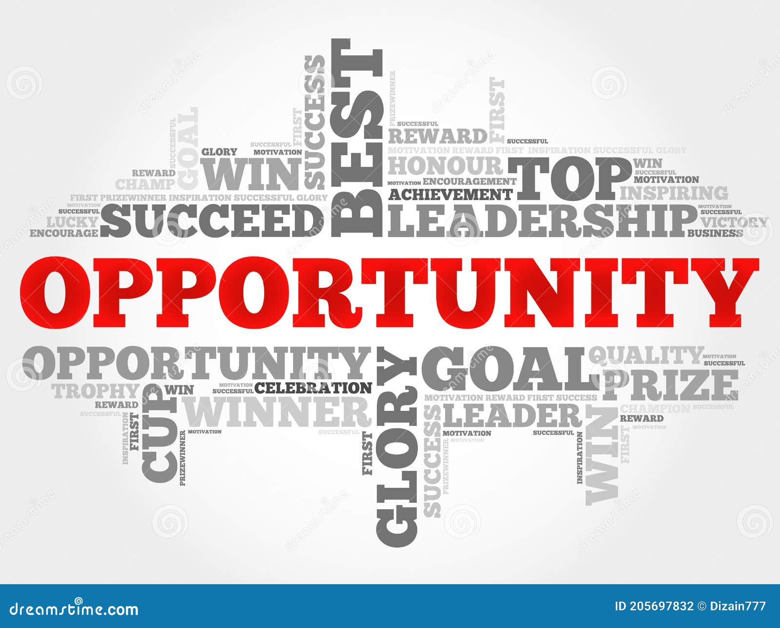 Opportunity word cloud stock illustration. Illustration of possibility ...