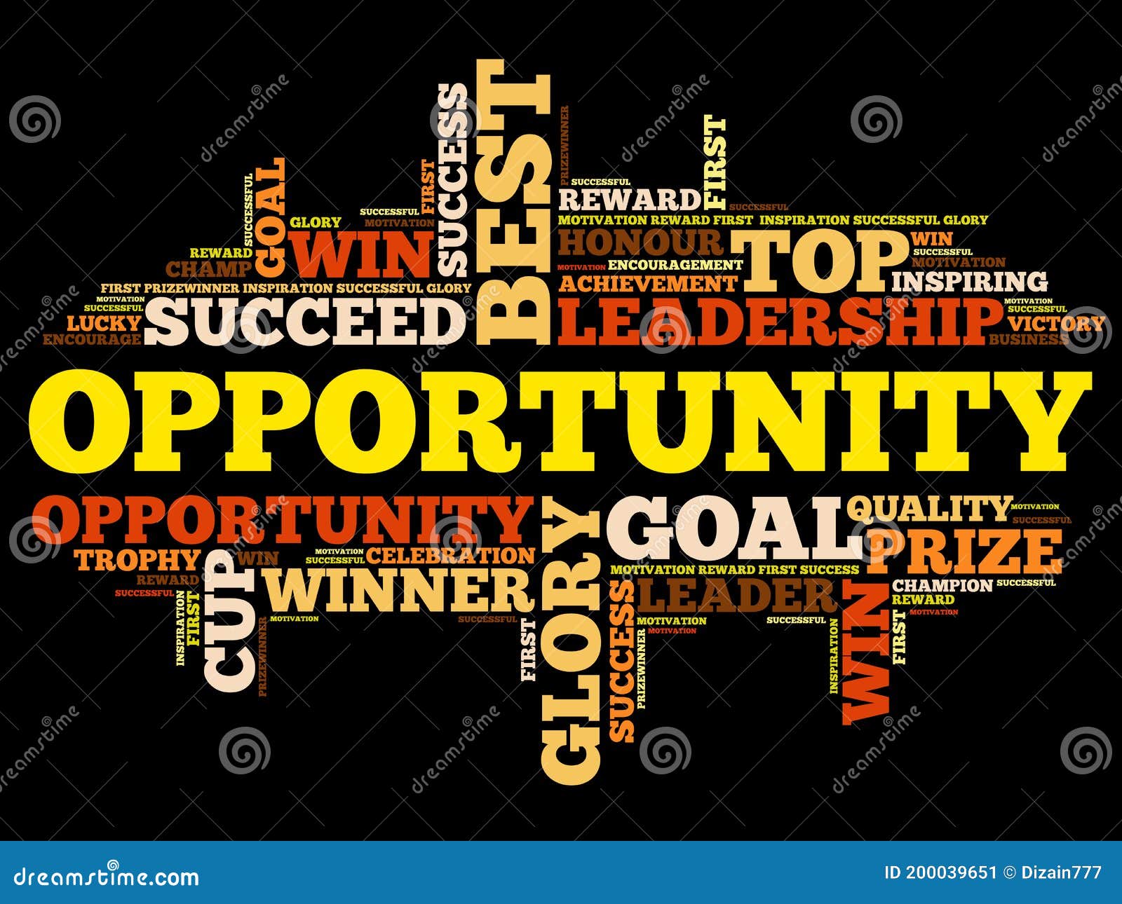 Opportunity word cloud stock illustration. Illustration of choice ...