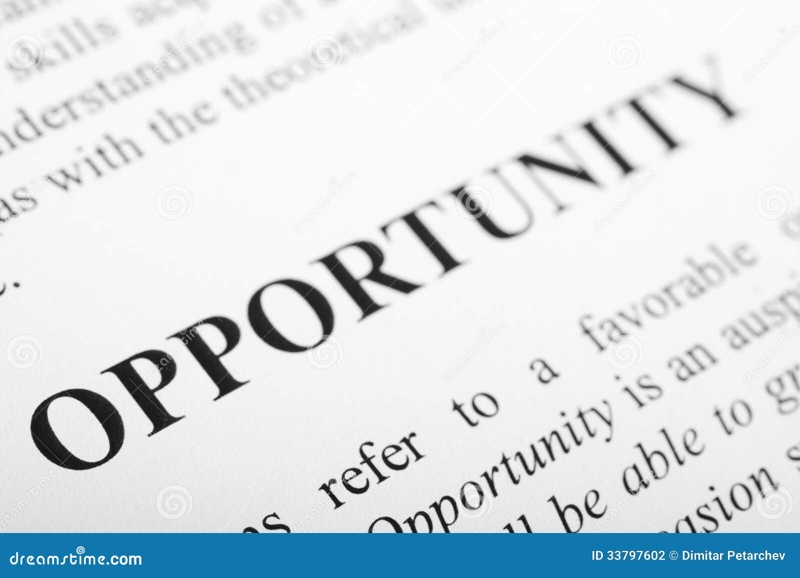 Opportunity stock photo. Image of dictionary, text, document - 33797602