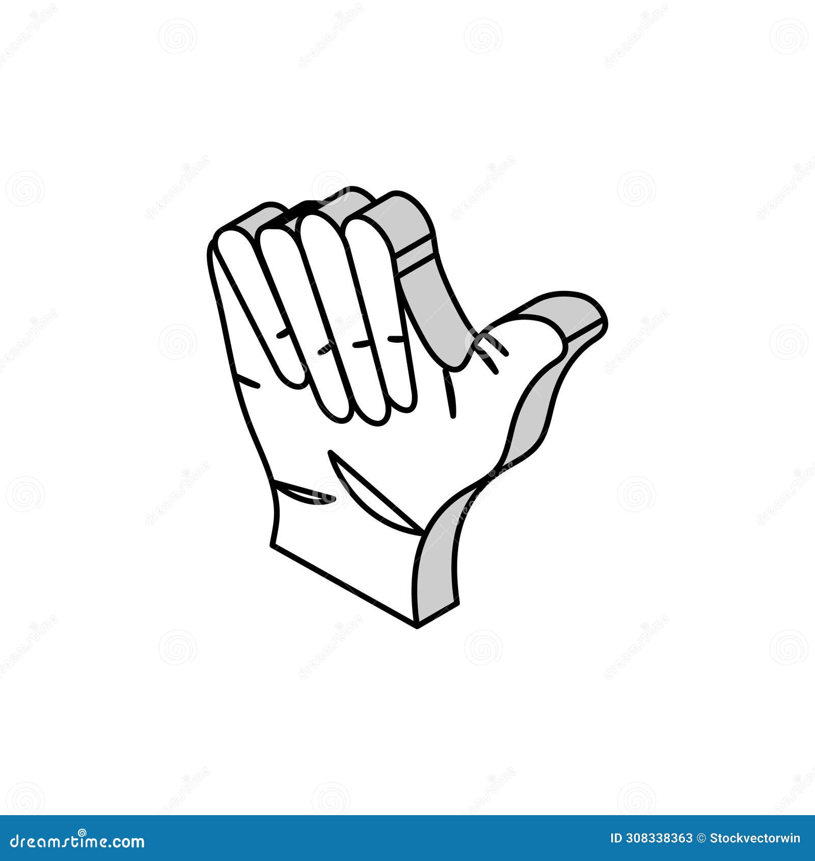 Opposable Thumb Human Evolution Isometric Icon Vector Illustration ...
