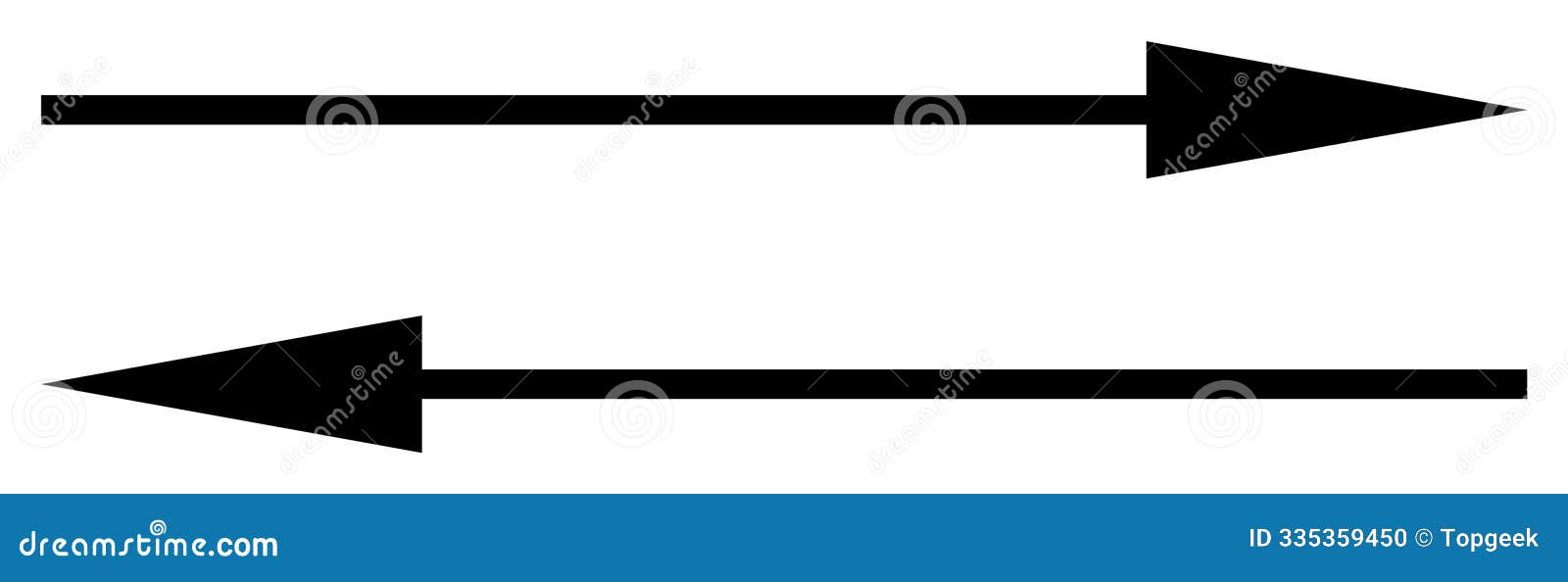 Opposing Direction Arrows Representing Divergence And Contrast Vector ...