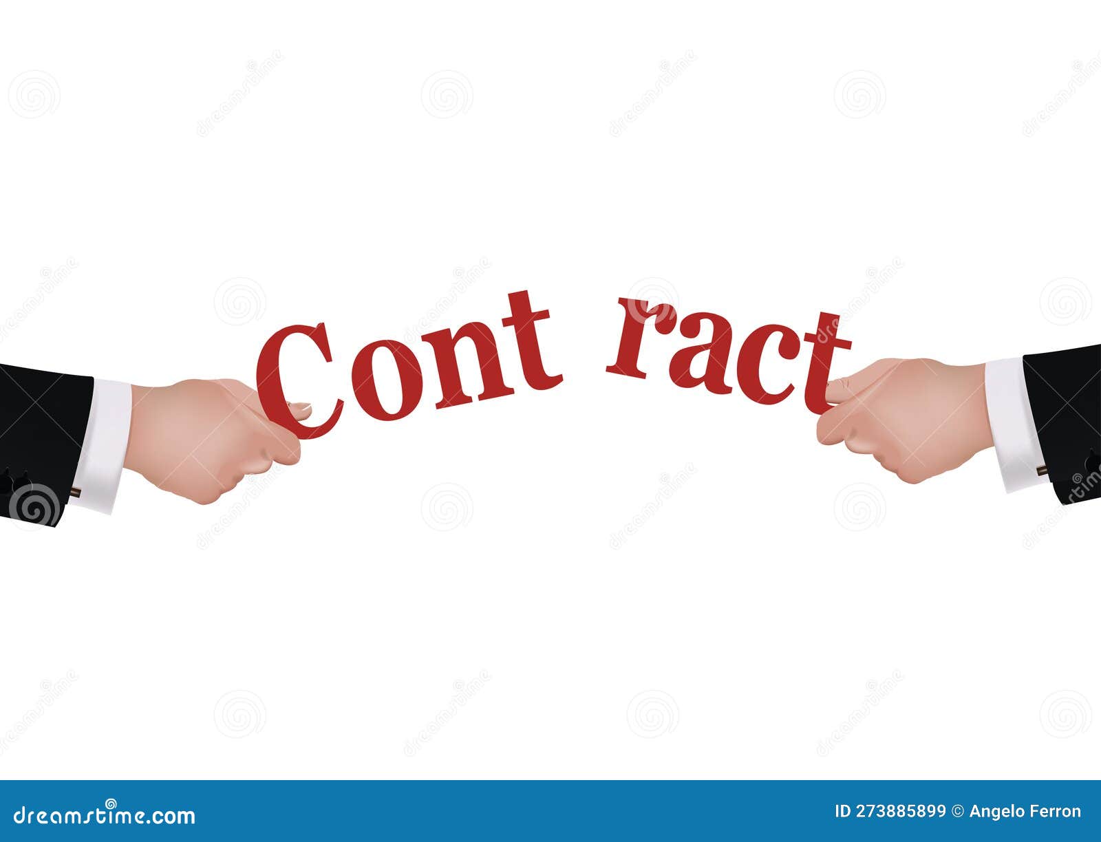 Opposing Hands that Contain and Break the Contract- Stock Vector ...