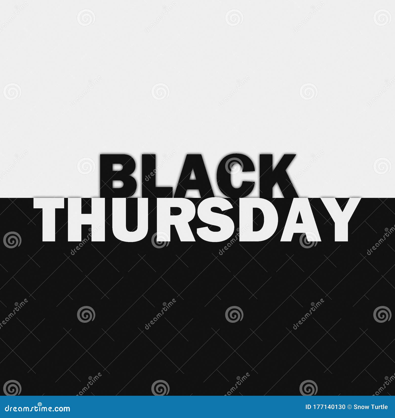 Opposing Minimalist Text Black Thursday Stock Illustration ...
