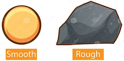 Opposite Adjectives with Smooth and Rough Stock Vector - Illustration ...