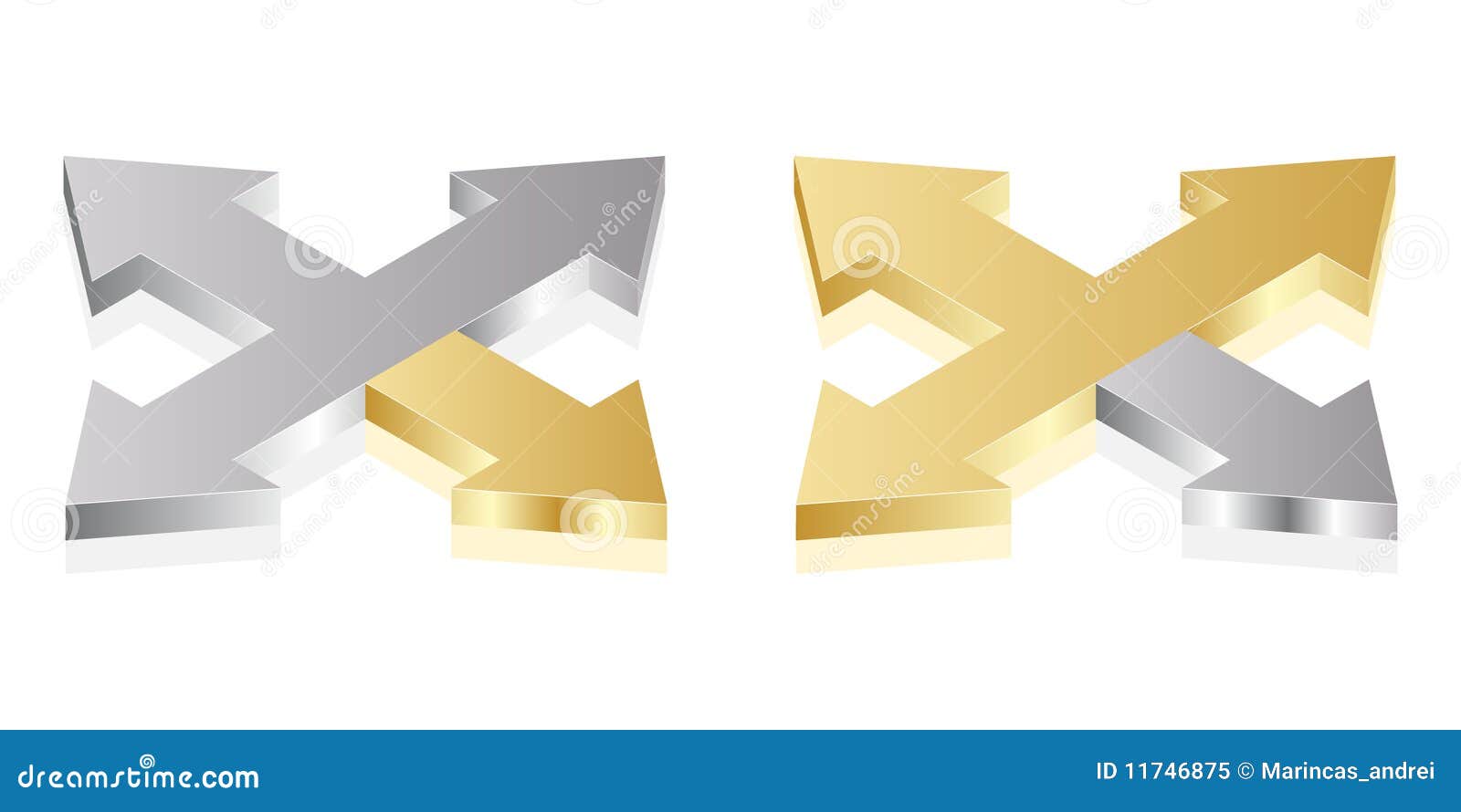 Opposite arrow stock vector. Illustration of individuality - 11746875