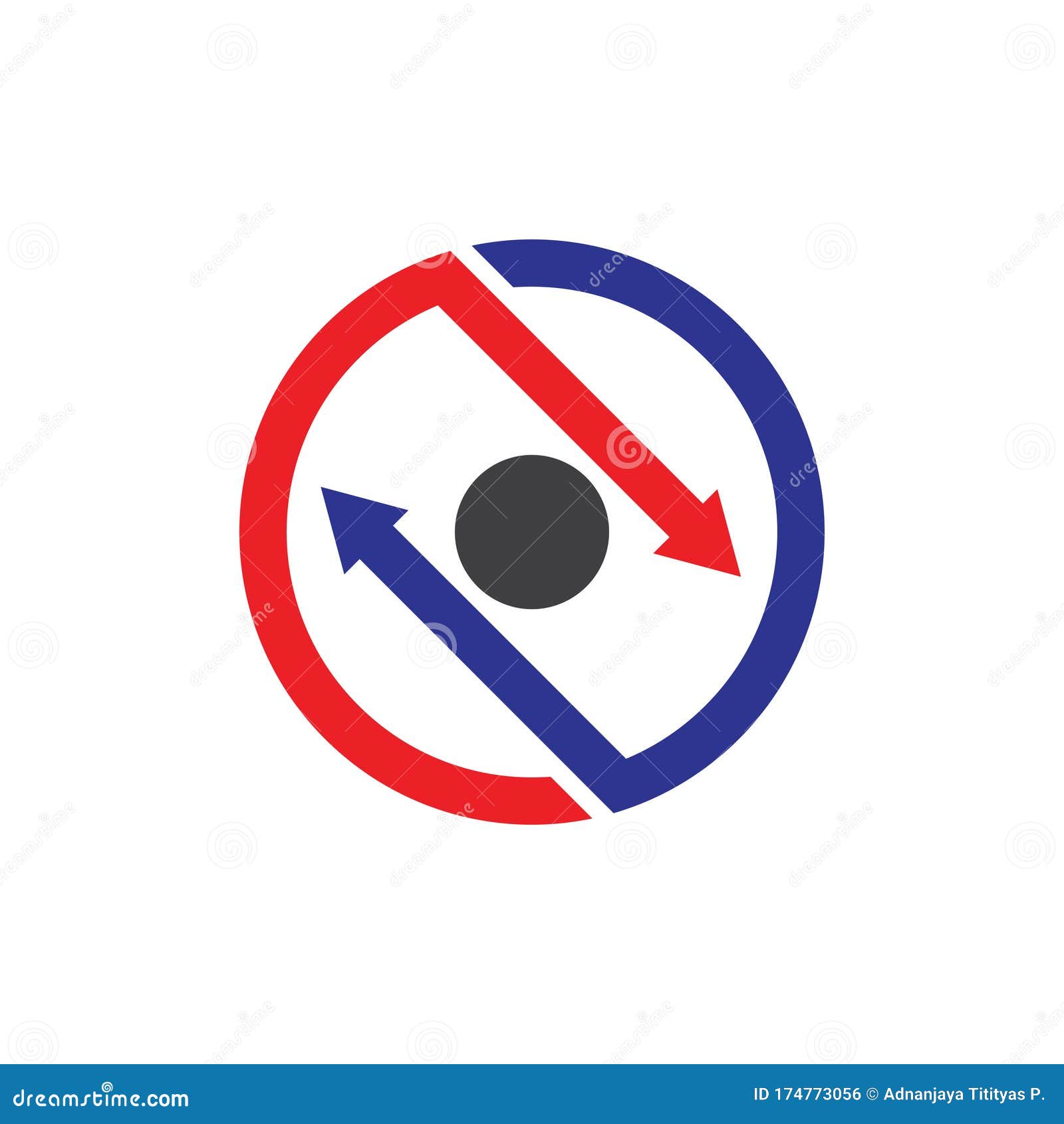 Opposite Arrow Geometric Logo Vector Stock Vector - Illustration of ...