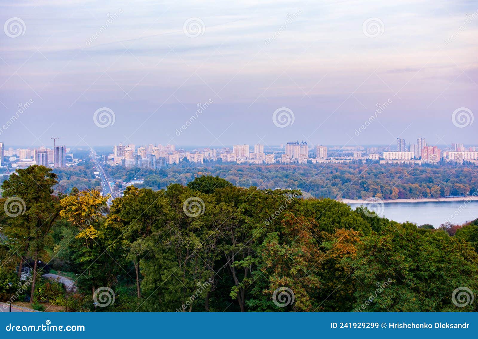 The Opposite Bank of Kiev Across the River Stock Image - Image of ...