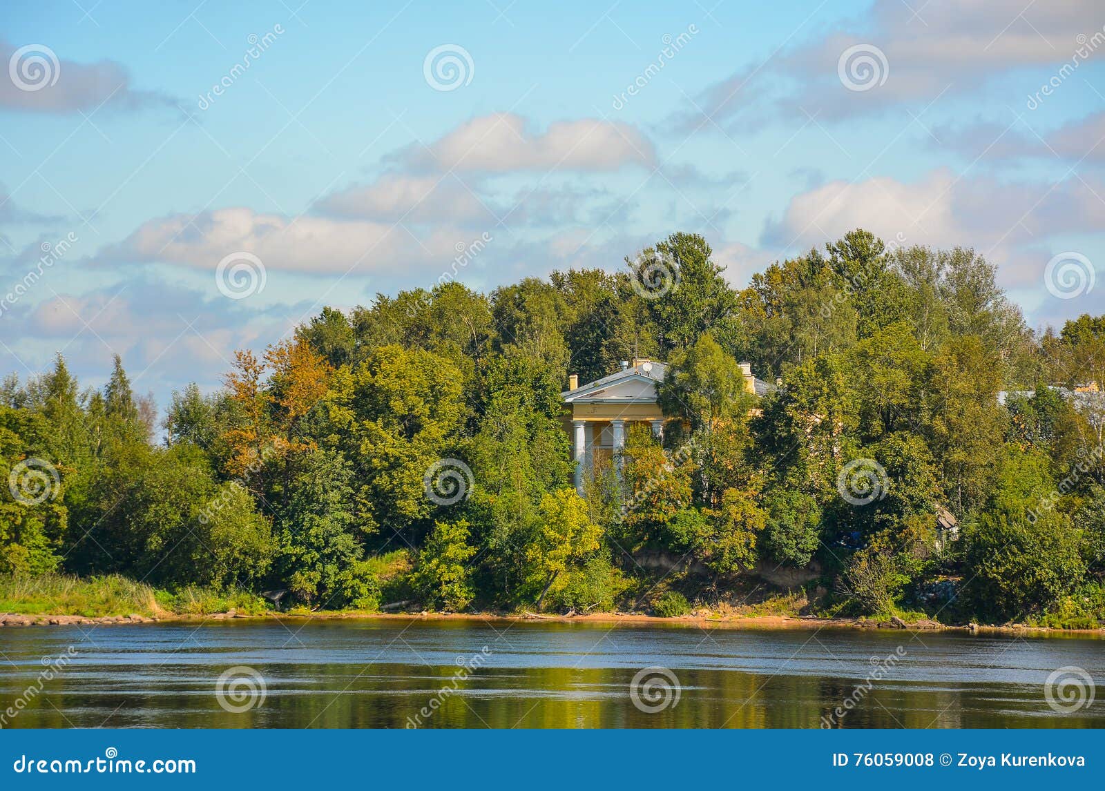 On the opposite Bank stock photo. Image of trees, summer - 76059008