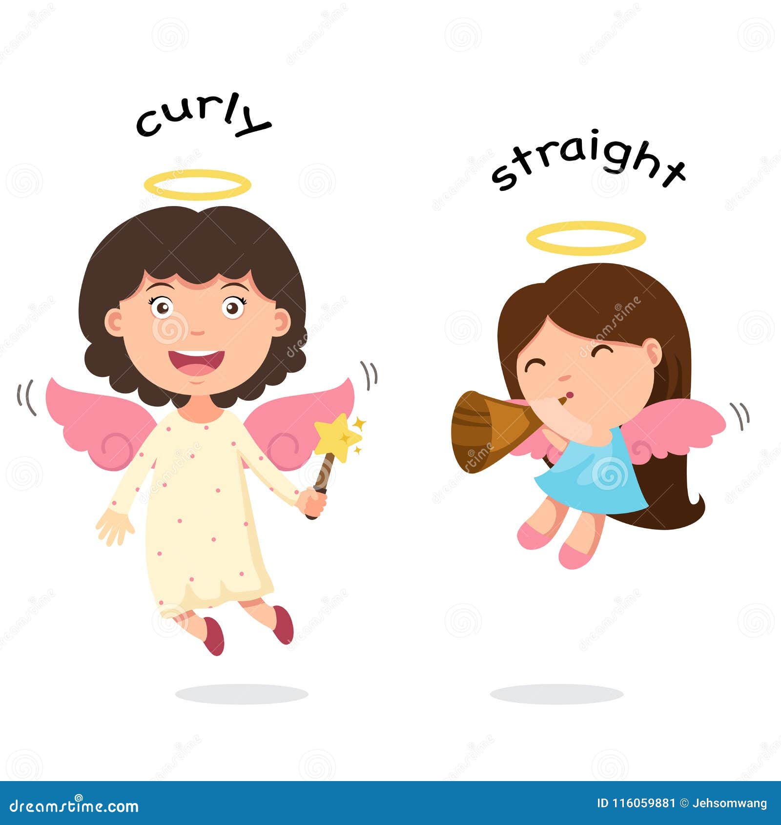 Curly Straight Stock Illustrations – 1,290 Curly Straight Stock ...