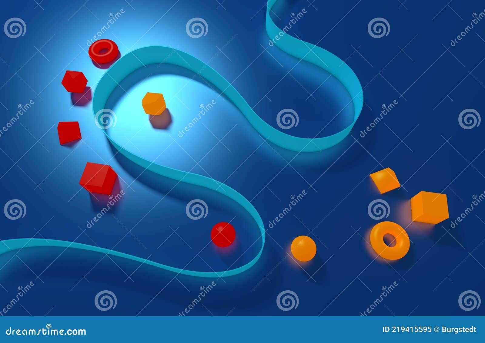 Opposite Different Geometric Shapes Representing Separation Stock ...