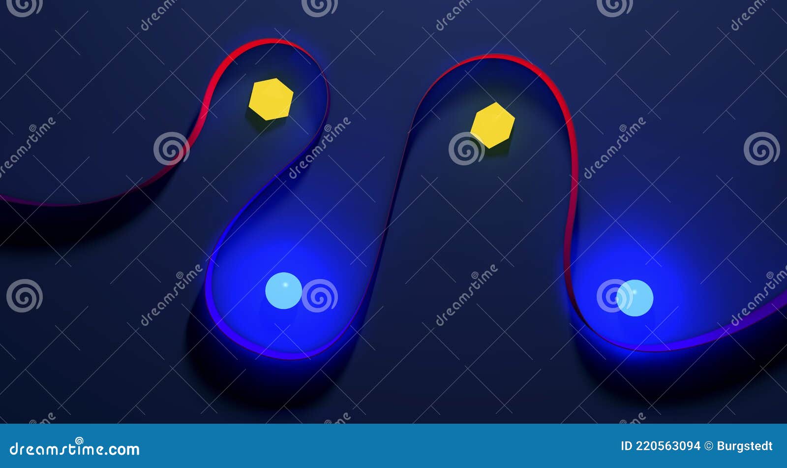 Opposite Different Geometric Shapes Representing Separation Stock ...