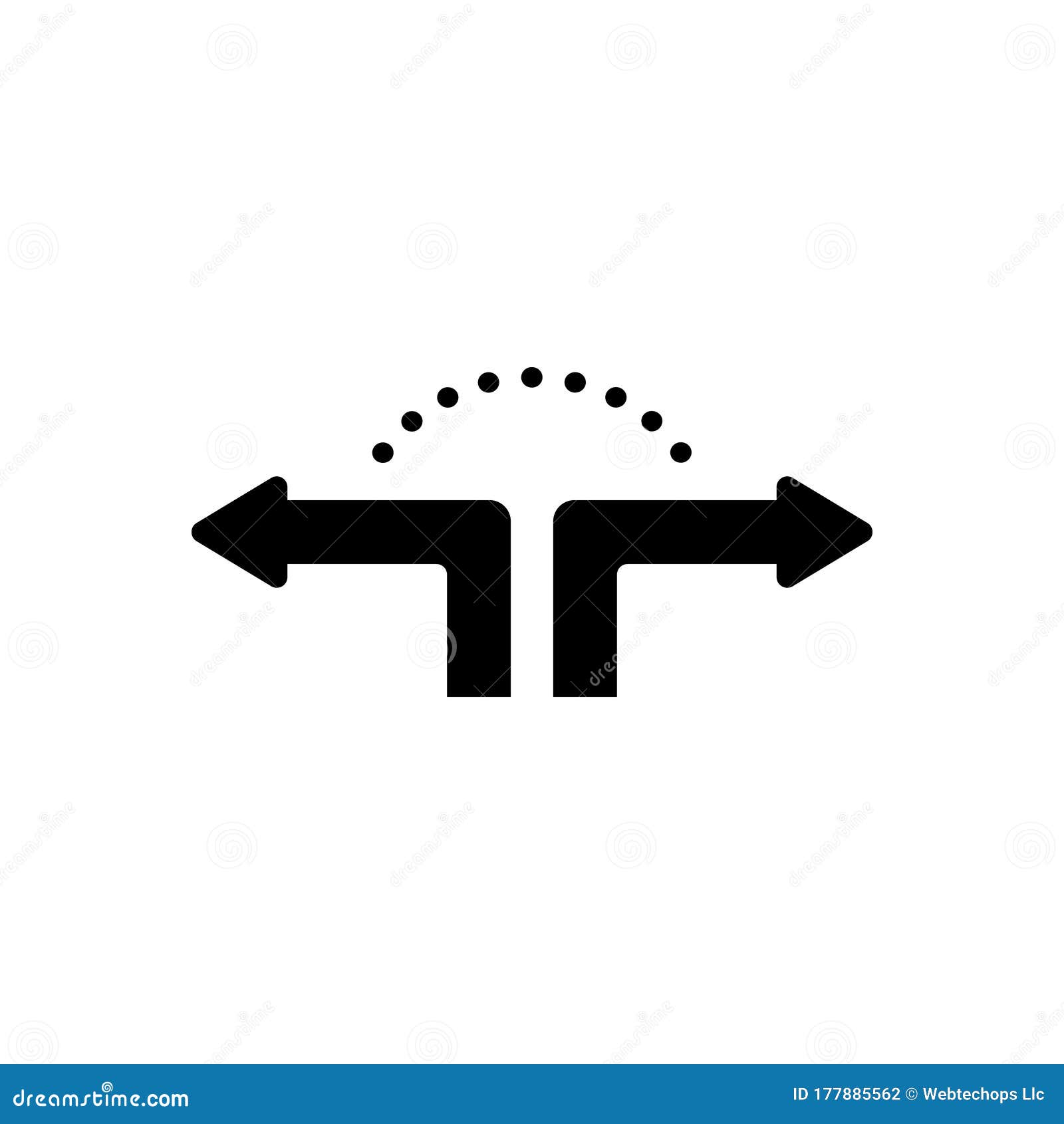 Black Solid Icon for Opposite, Inverse and Averse Stock Vector ...