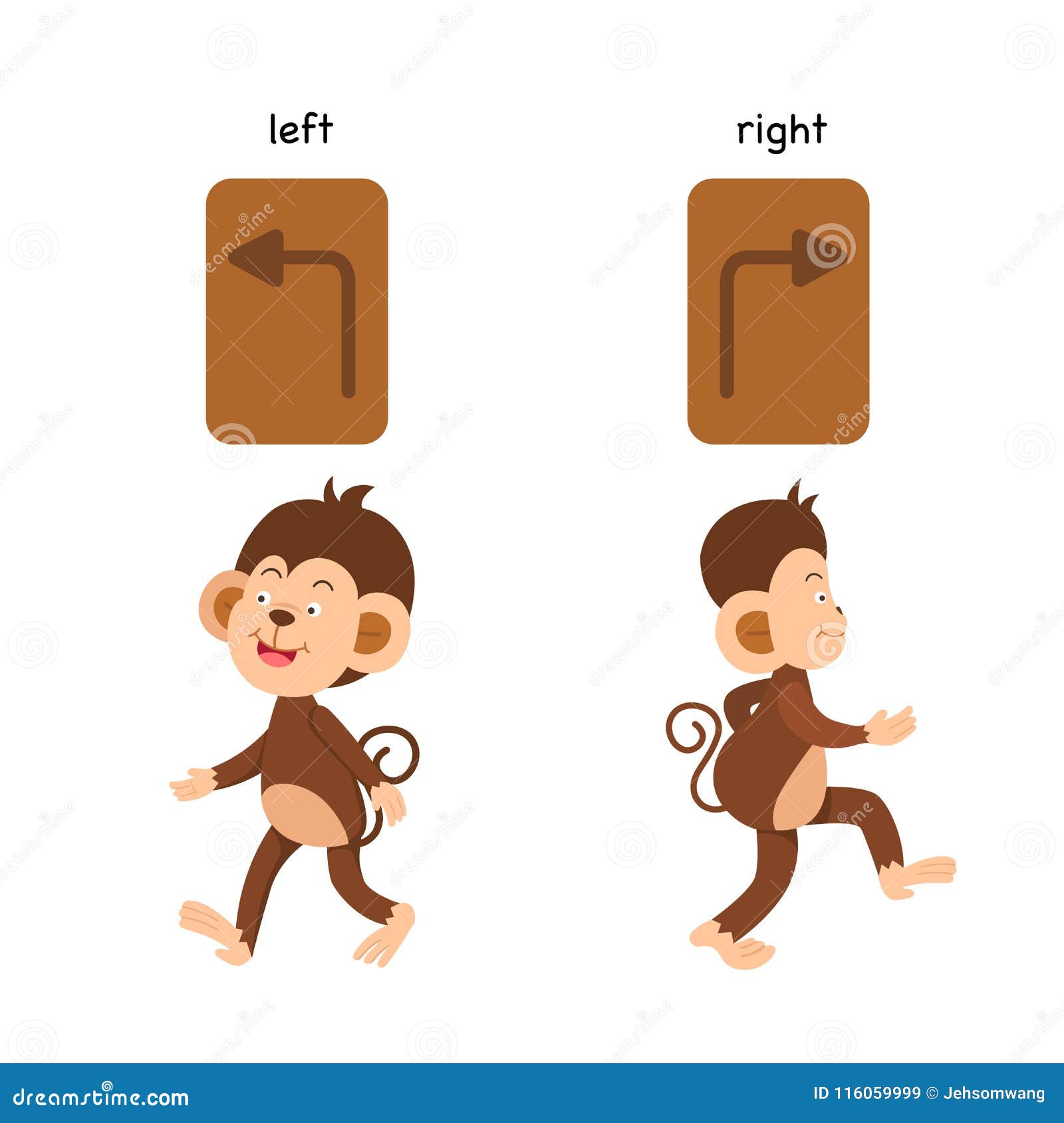 Opposite left and right stock vector. Illustration of elements - 116059999