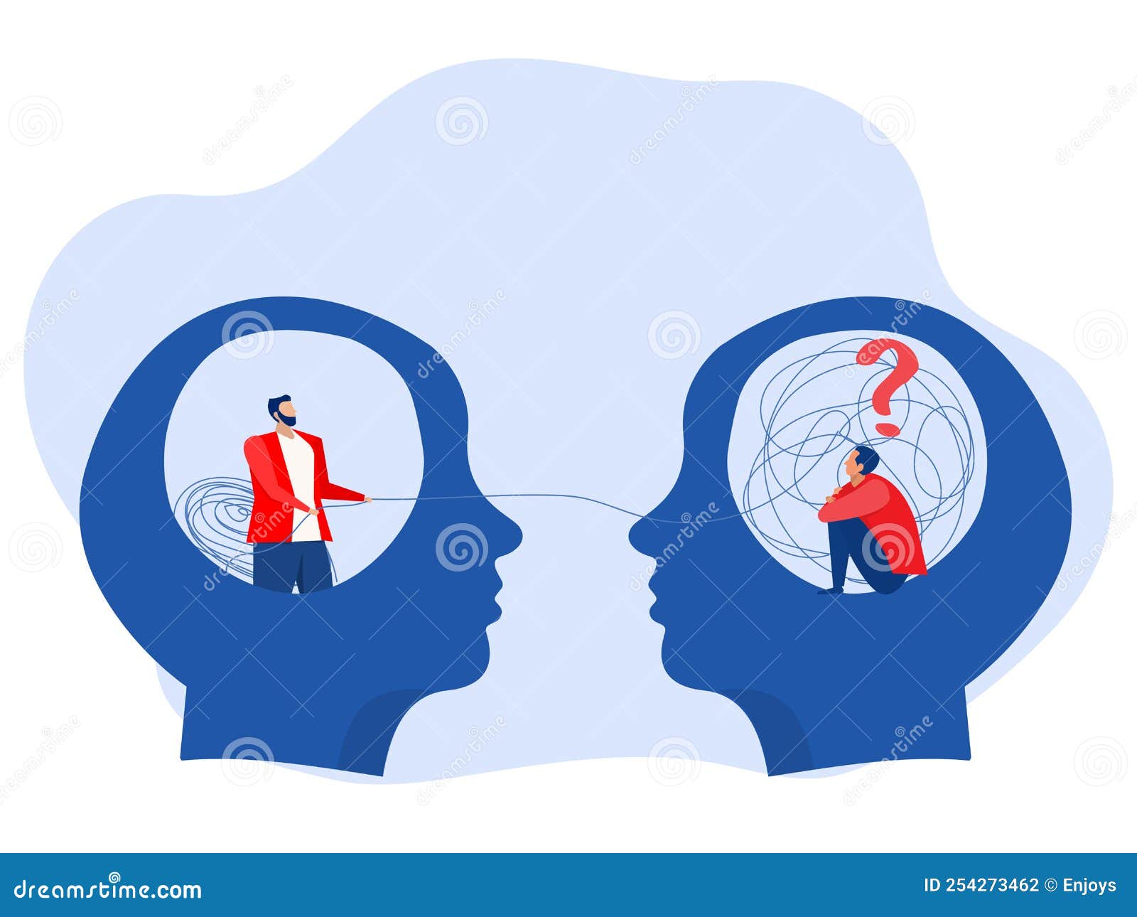 The Opposite Mindset Chaos and Order in Thoughts Stock Vector ...
