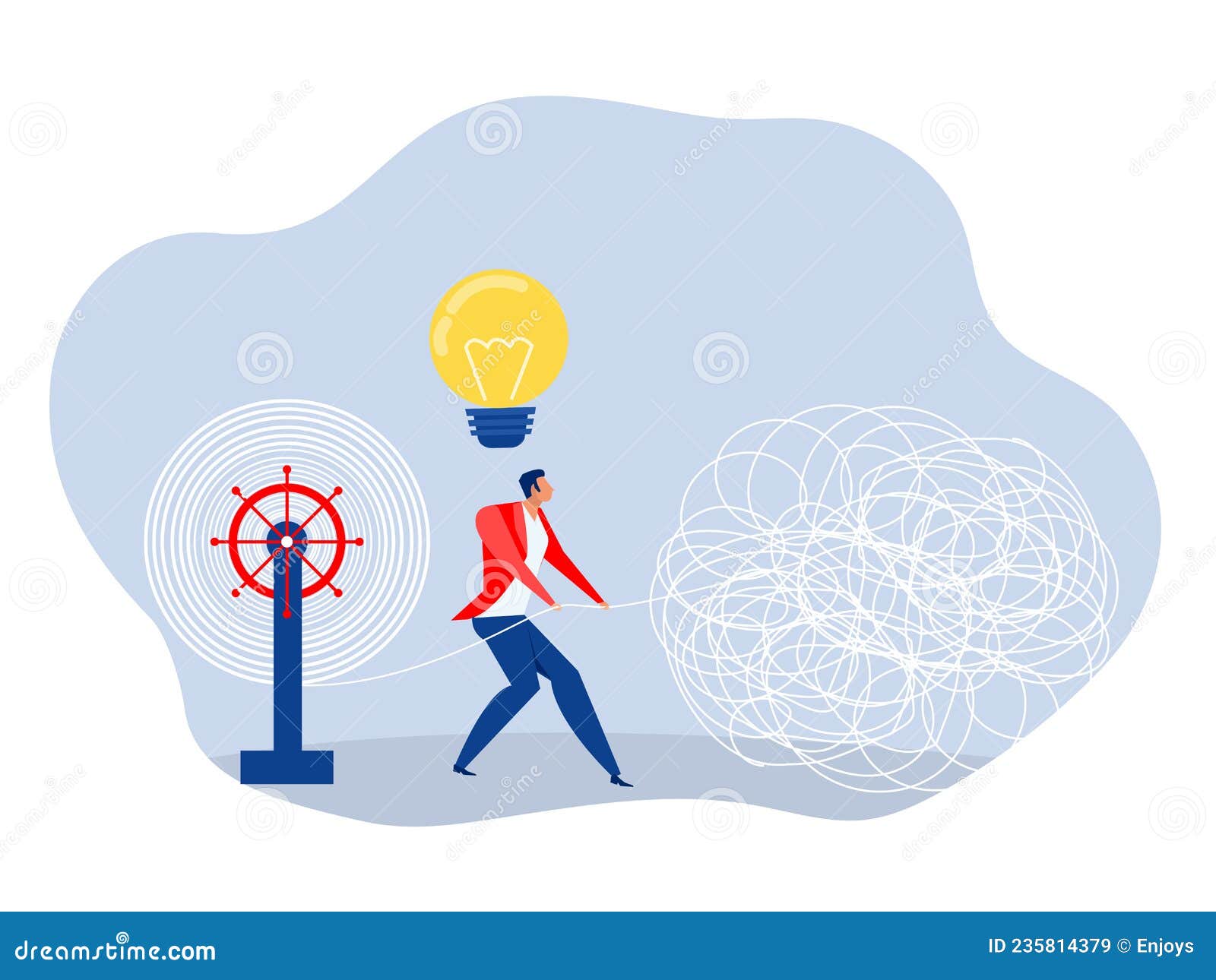 The Opposite Mindset Chaos and Order in Thoughts Concept. Vector ...