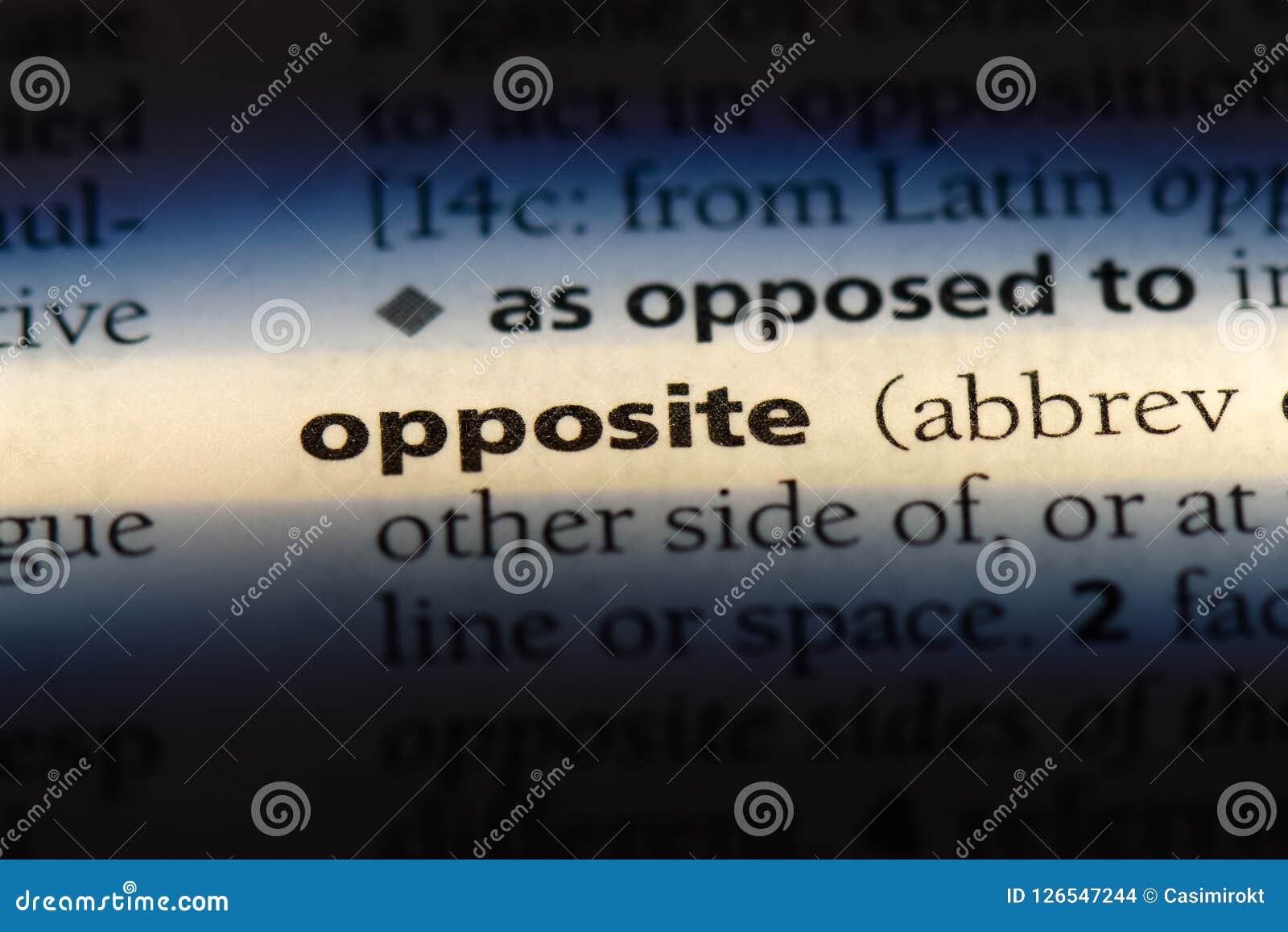 Opposite stock photo. Image of word, concept, text, isolated - 126547244