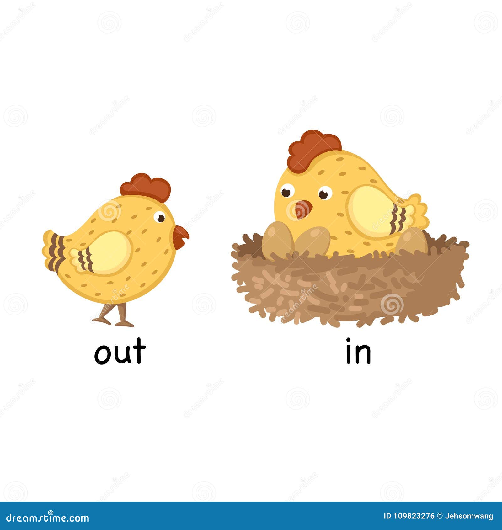 Opposite in and out stock vector. Illustration of background - 109823276