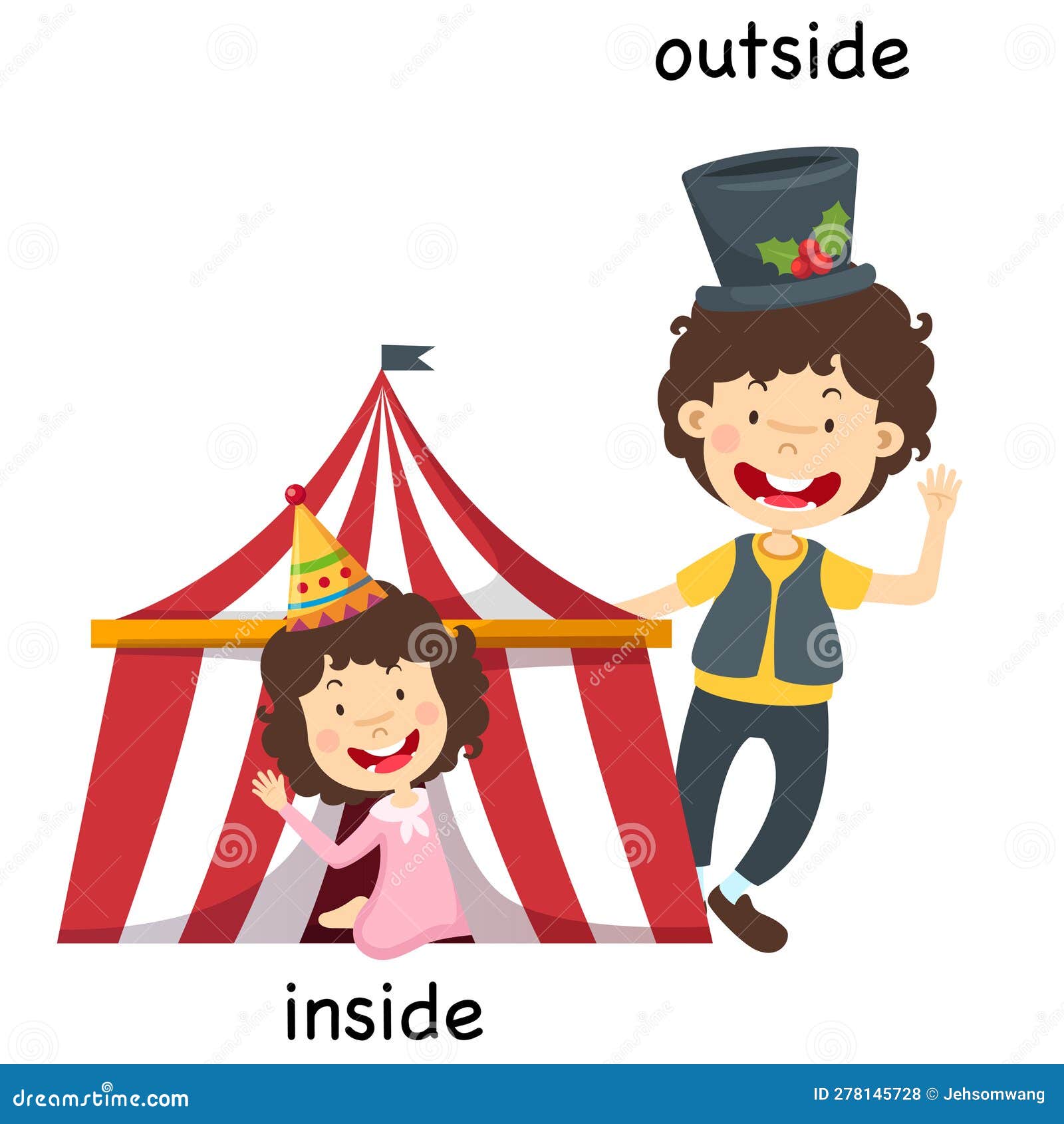 Opposite Outside and Inside Stock Vector - Illustration of design, book ...
