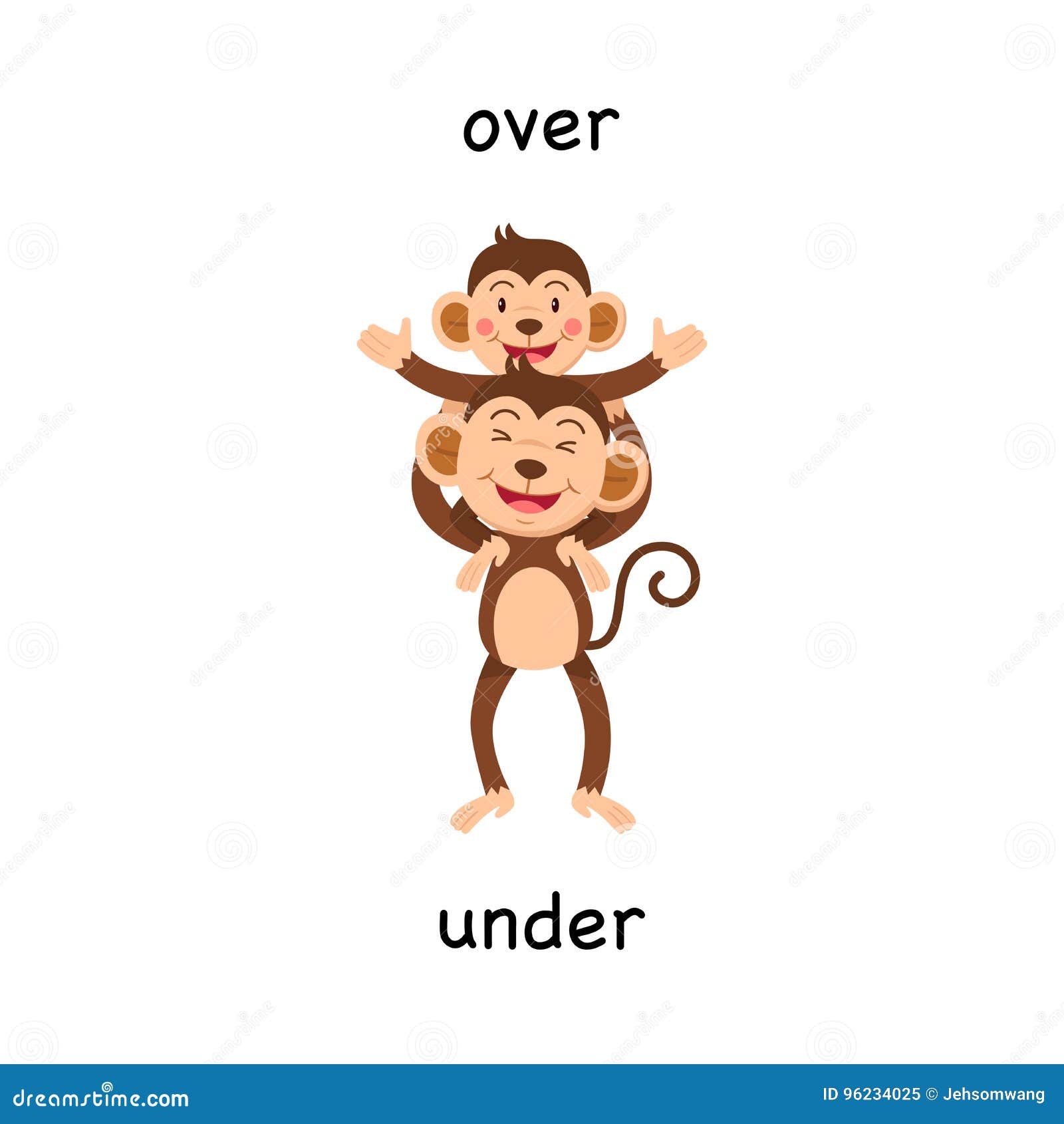 Opposite Over and Under Illustration Stock Vector - Illustration of ...