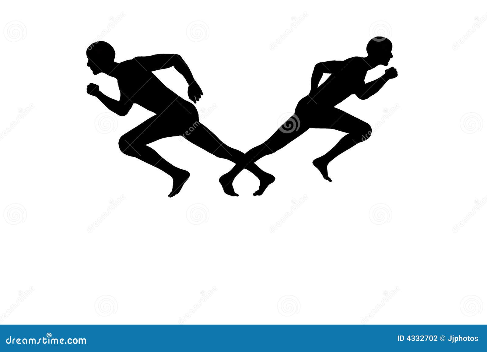 Opposite Runners stock illustration. Illustration of compete - 4332702